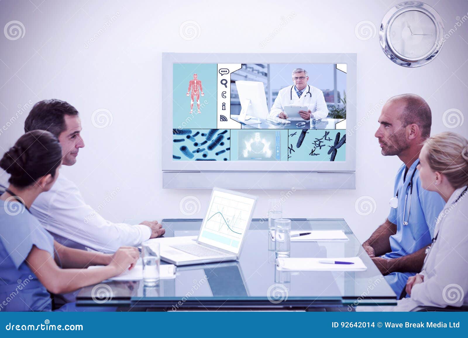 Samengesteld Beeld Van Team Van Artsen Die Een Vergadering Hebben Stock ...