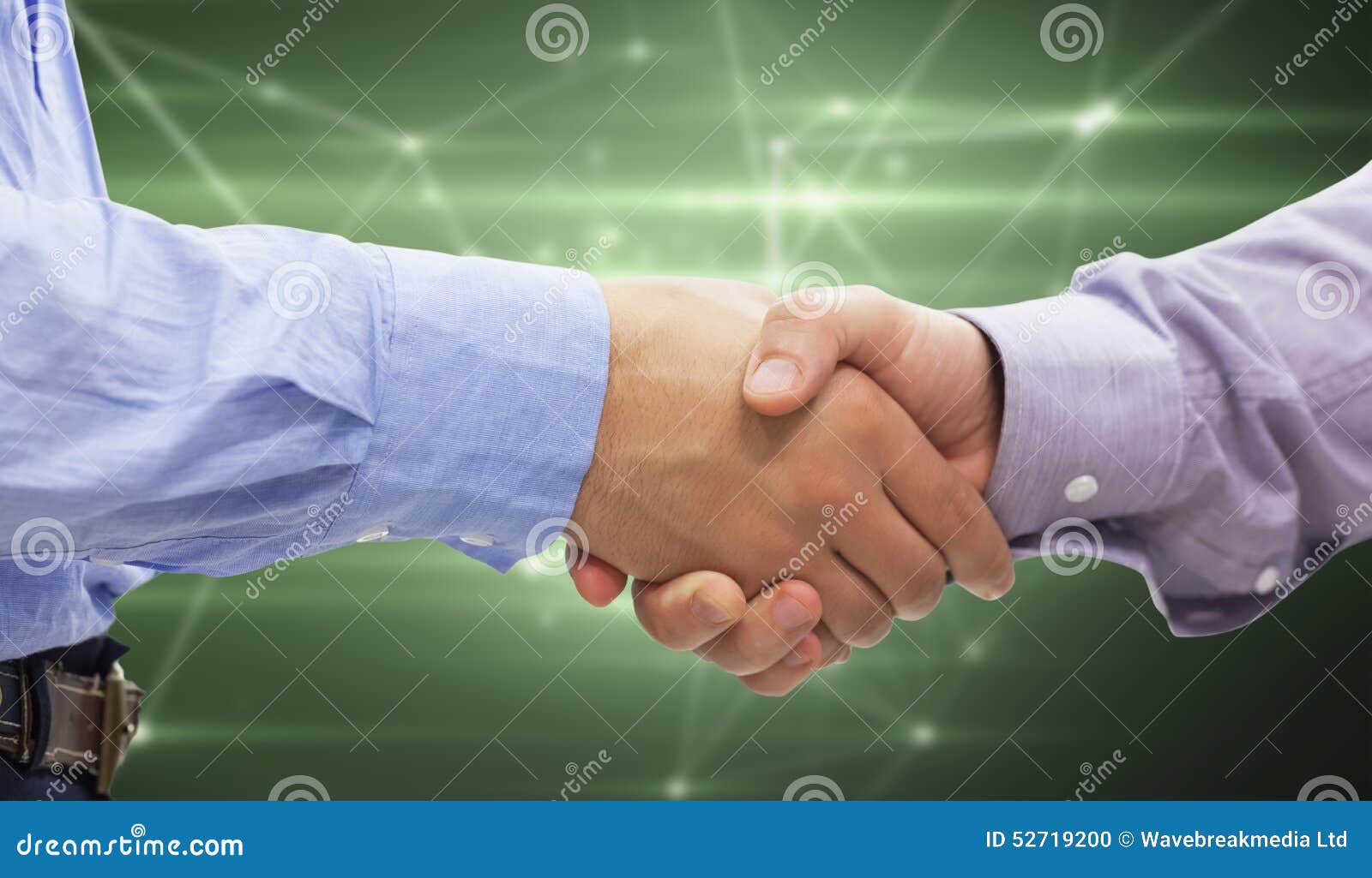 Samengesteld Beeld Van Twee Mensen Die Handen Schudden Stock Foto ...
