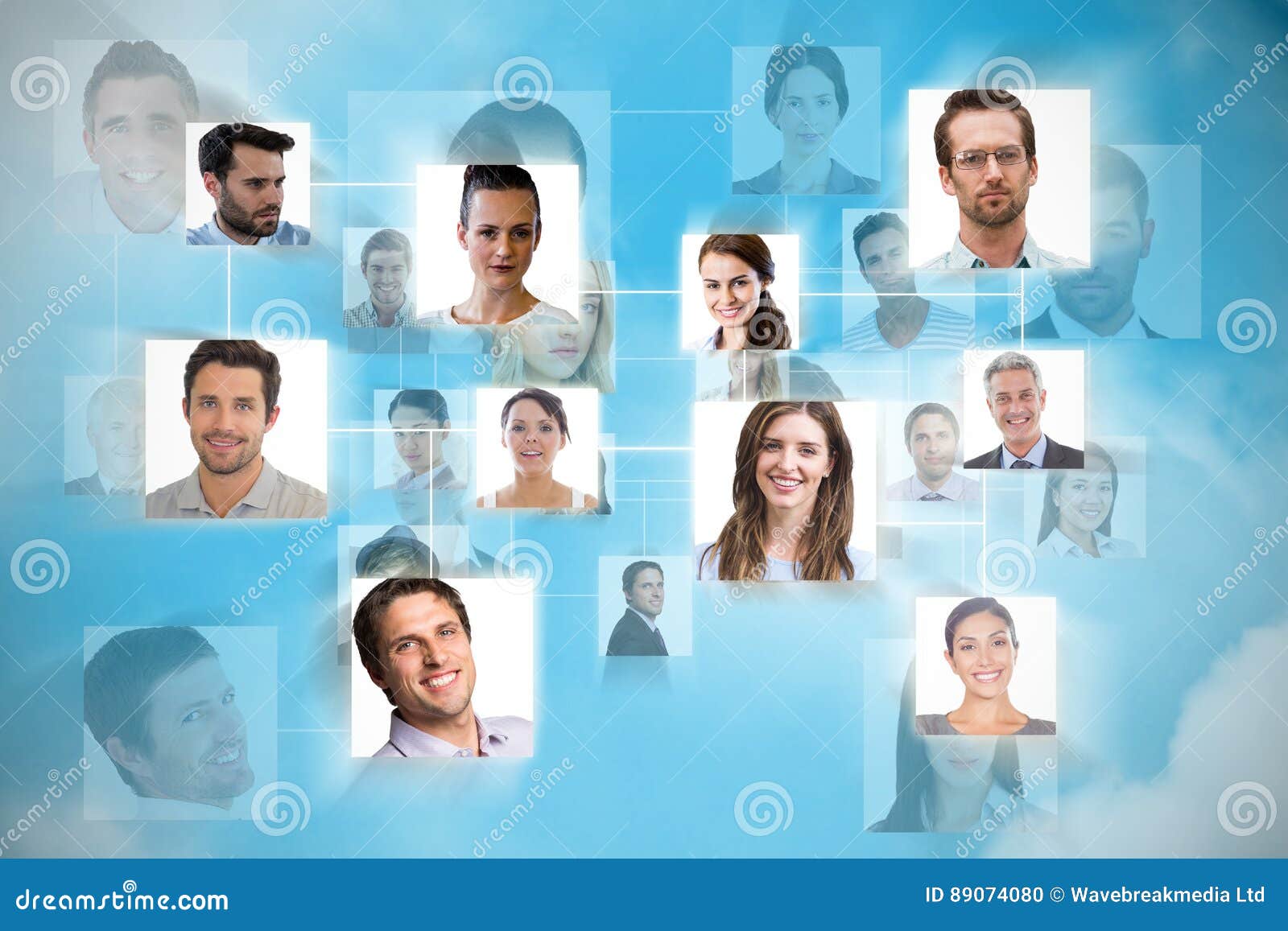 Samengesteld Beeld Van Verbinding Tussen Mensen Stock Foto - Image of ...