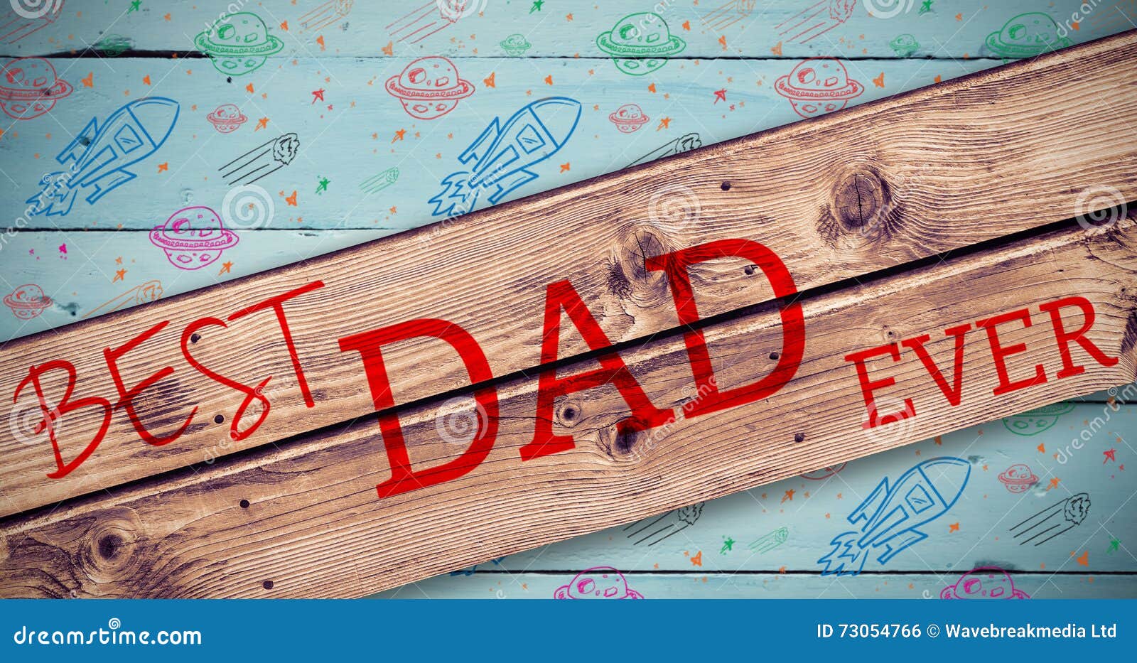 Samengesteld Beeld Van Woord Beste Papa Ooit Stock Illustratie ...