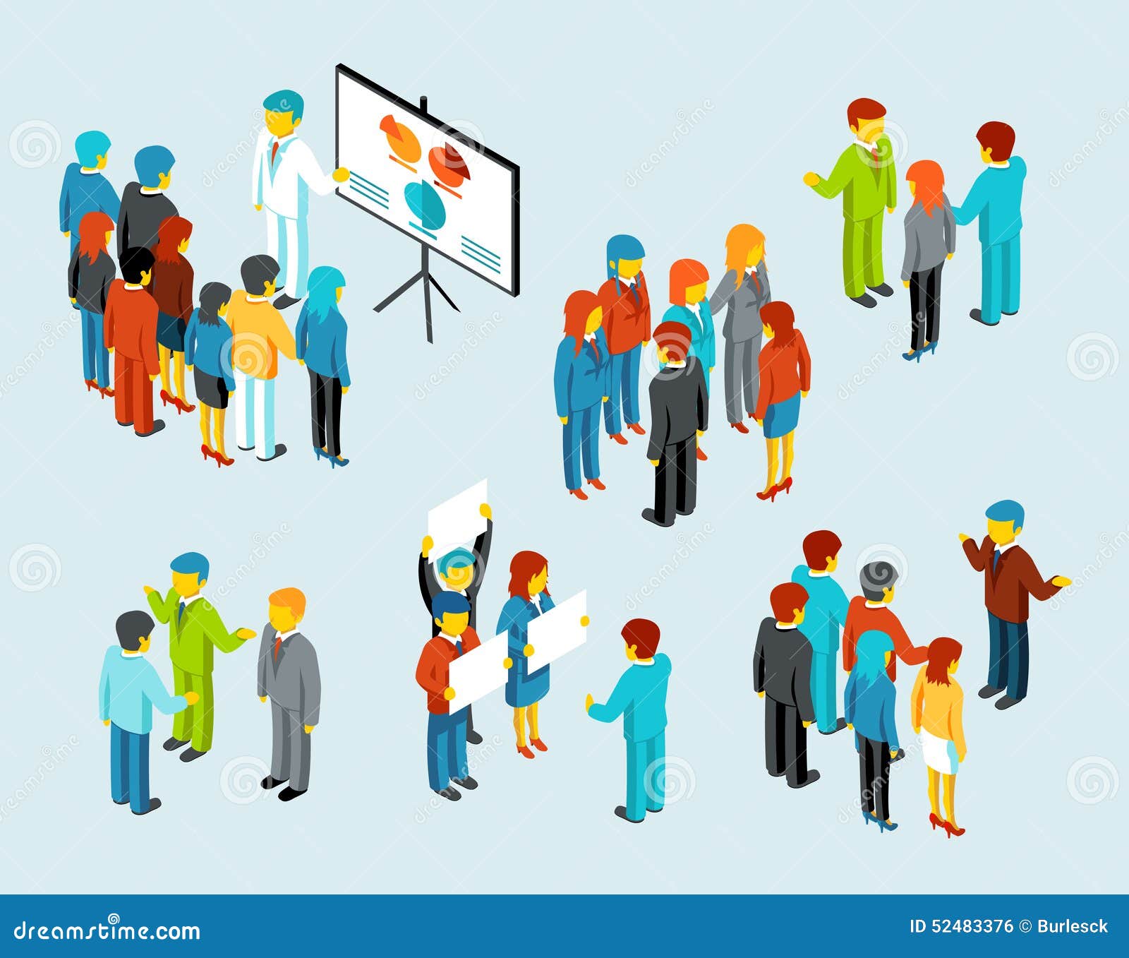 Samenkomen Het Bedrijfs Van Mensen Vector Illustratie - Illustration of ...