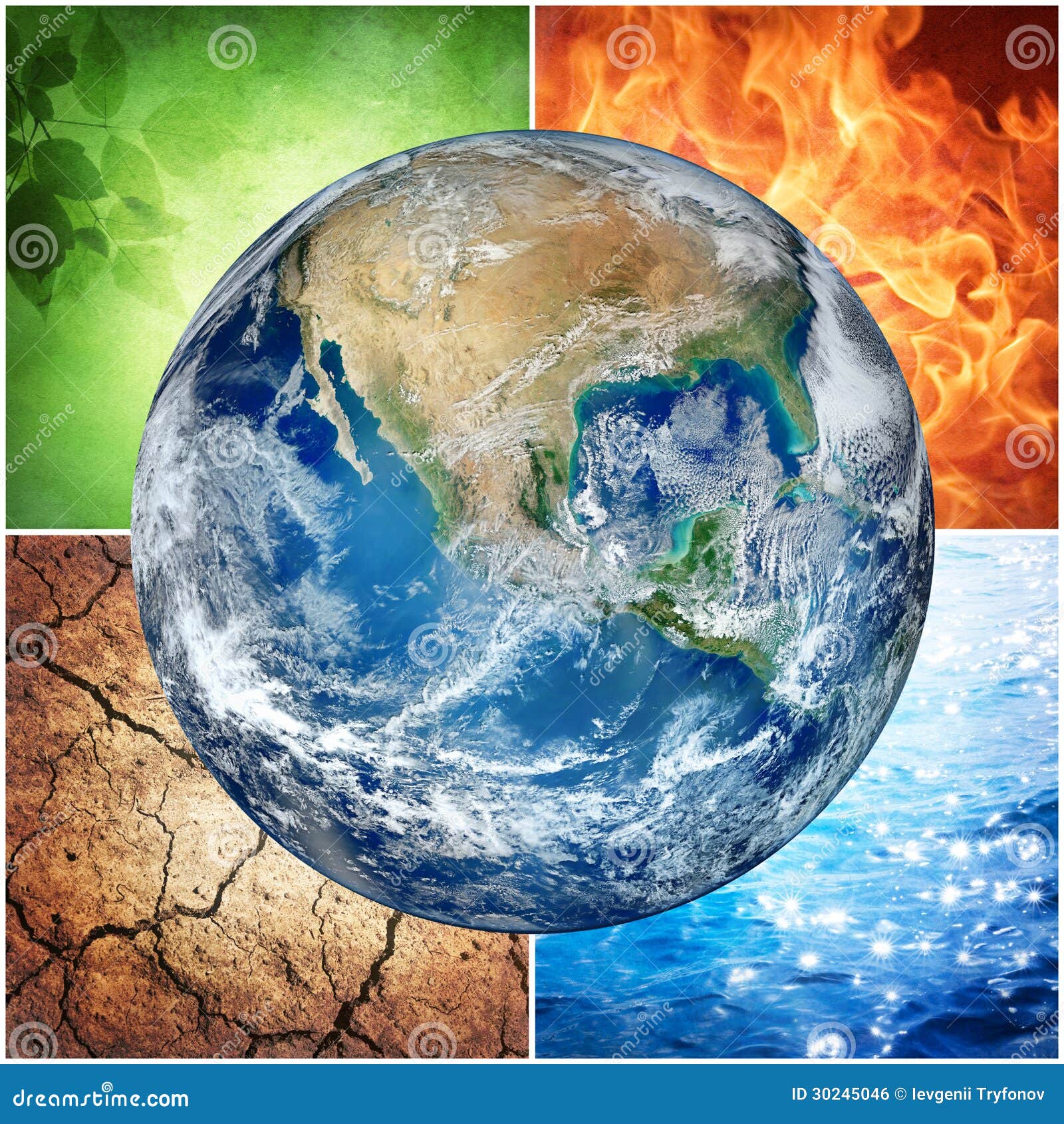 Samenstelling Van Natuurlijke Elementen En Aarde Stock Illustratie ...