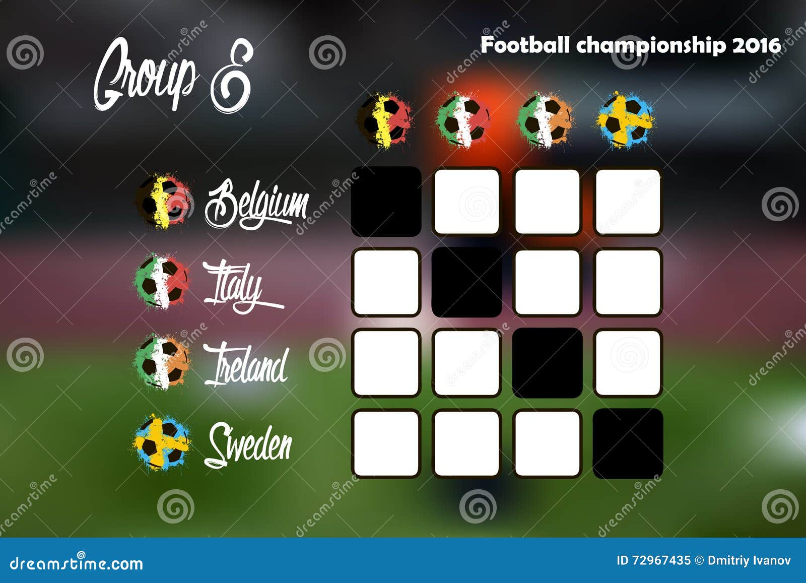 Samenvattende Tabel Van Groep E Vector Illustratie - Illustration of ...