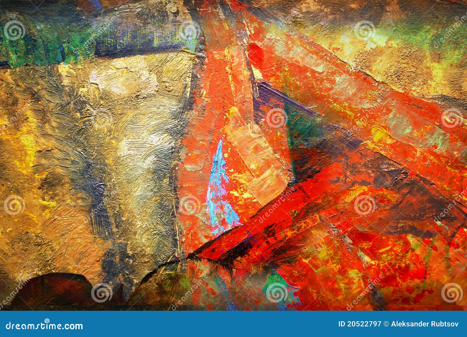 Samenvatting En Kunst En Verf En Kleur Stock Illustratie - Illustration ...