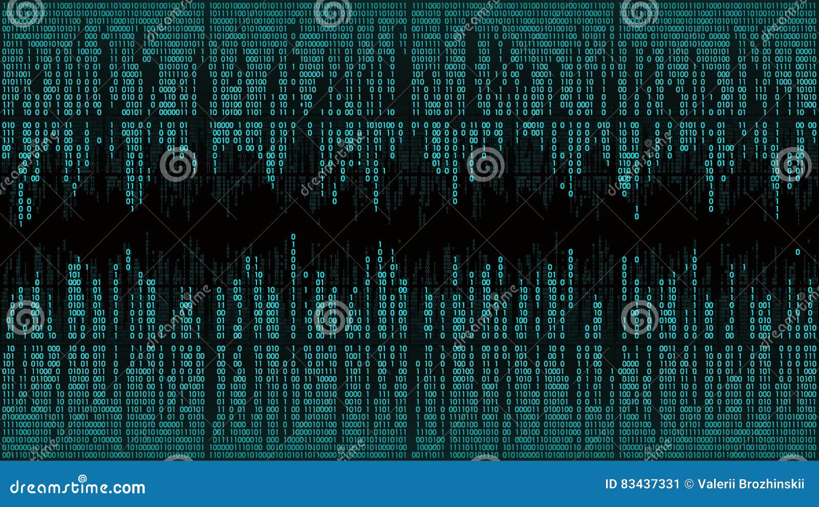 Samenvatting Met Digitale Lijnen, Binaire Code, Matrijsachtergrond Met Cijfers, Kader Vector ...