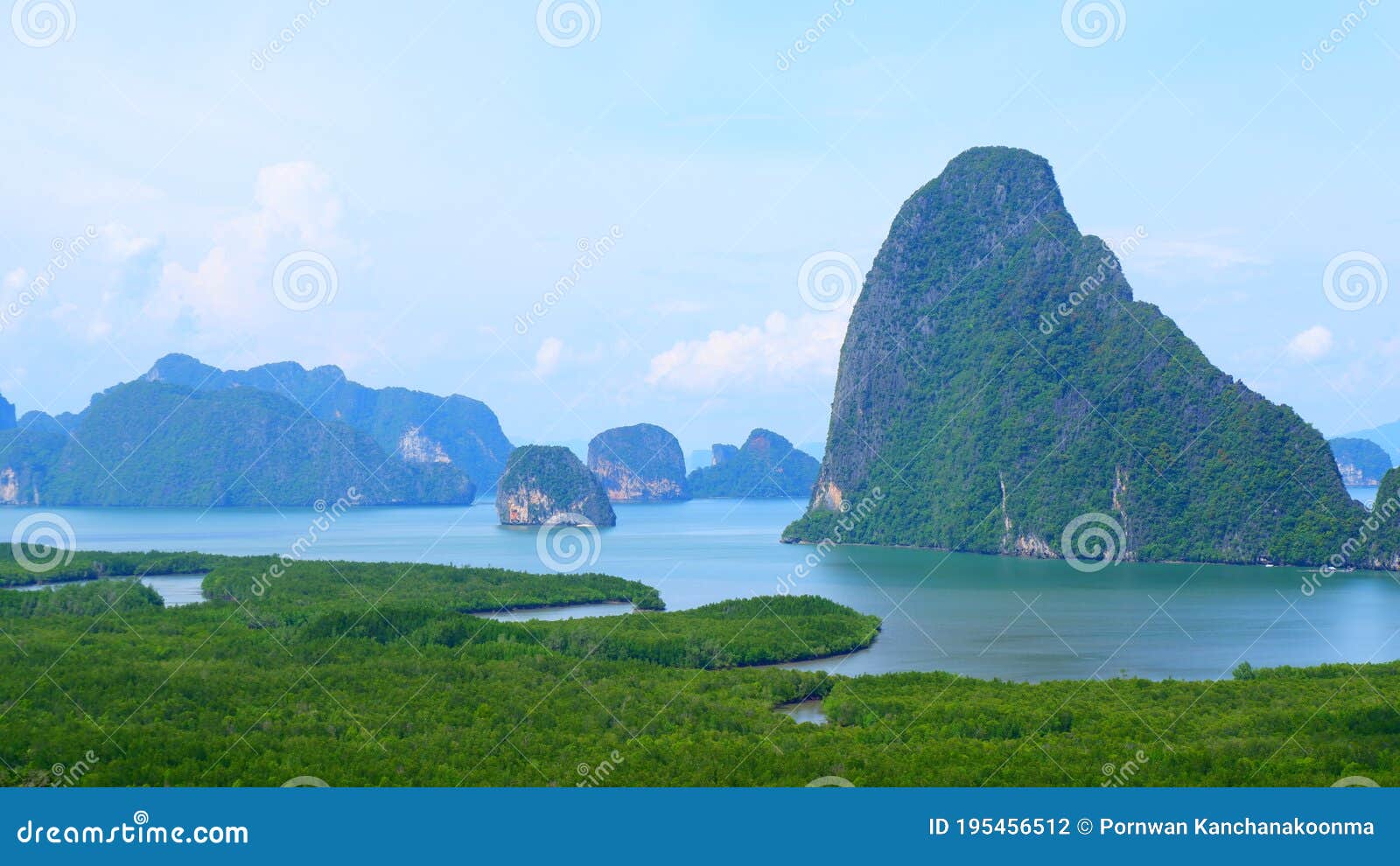 Samet Nangshe Viewpoint, Phang Nga Province, Thailand. Stock Photo ...