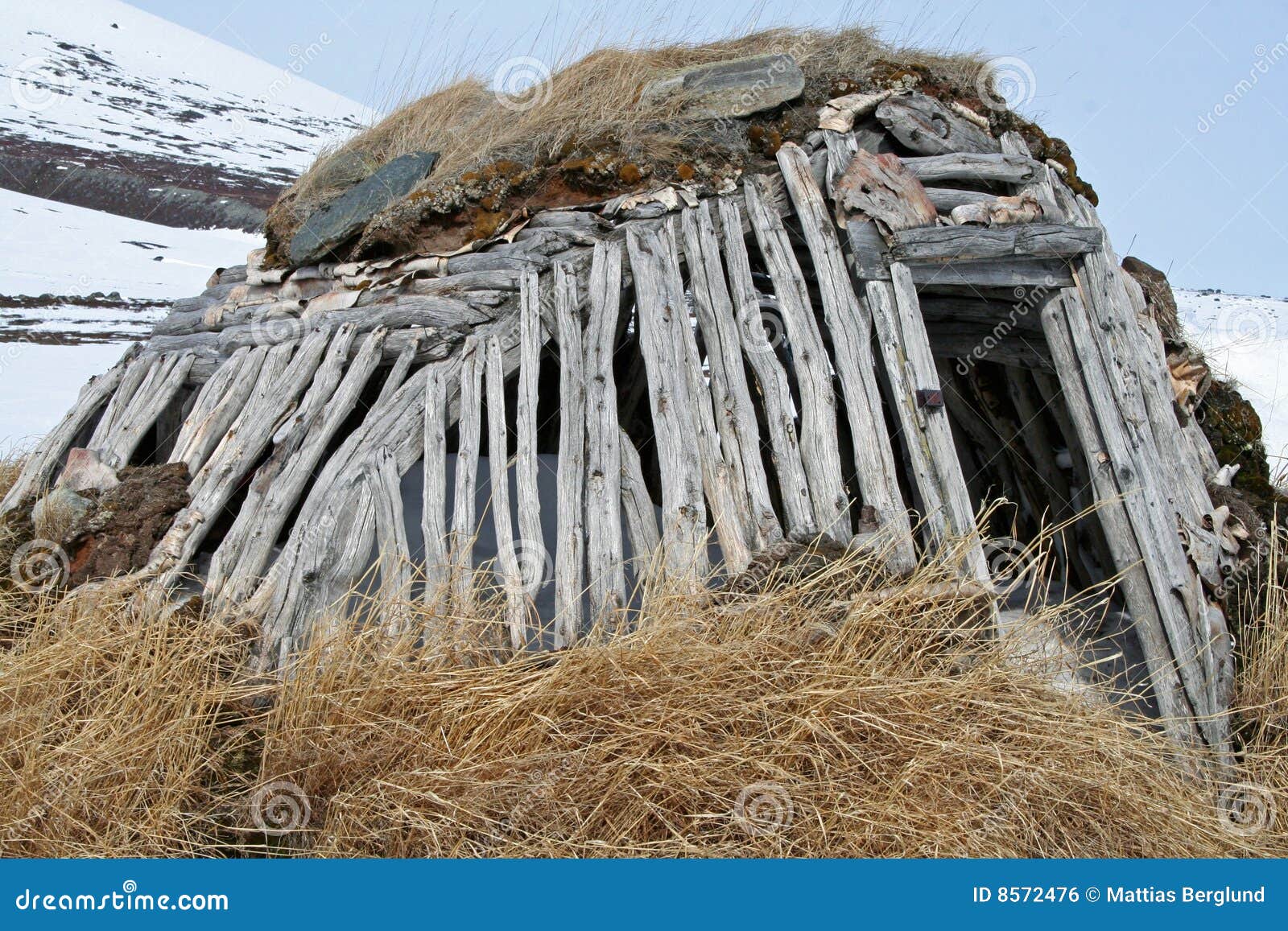Sami cottage stock photo. Image of mountain, ancient, winter - 8572476