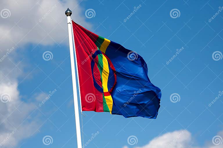 Sami flag stock image. Image of flag, norway, sami, blue - 18557395