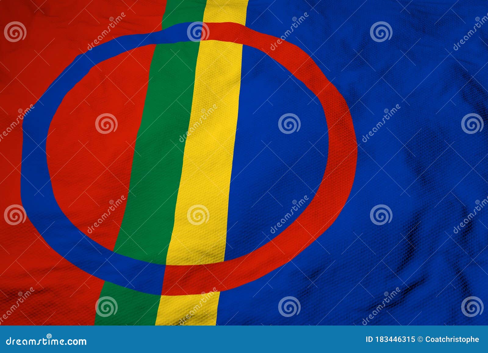 Sami flag in 3D rendering stock illustration. Illustration of kola ...
