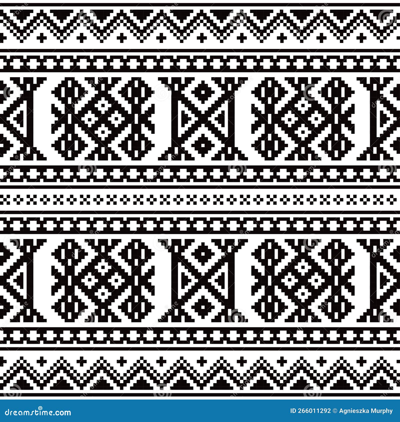 Sami Folk Art Vector Seamless Pattern, Retro Design Styled As ...