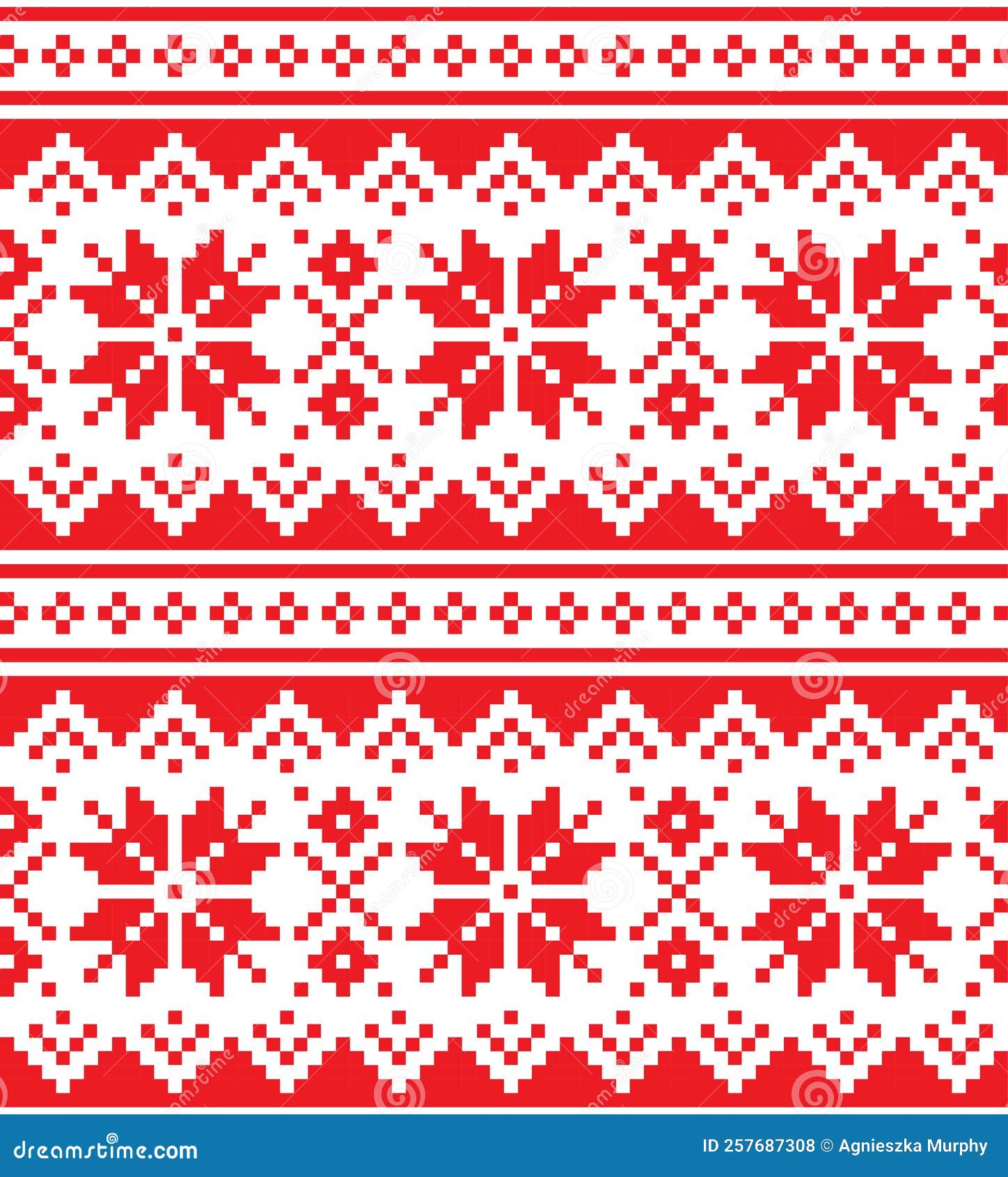Sami Folk Art Vector Seamless Pattern, Retro Design Styled As ...