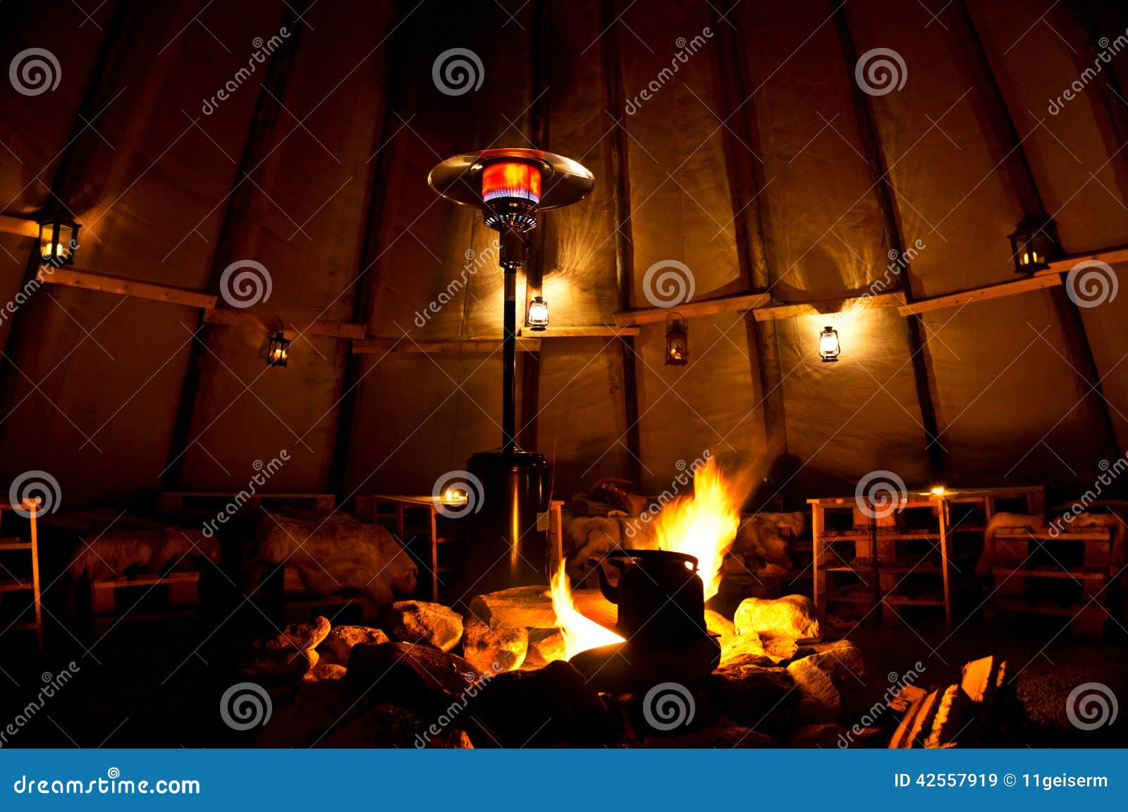 Sami Tent stock image. Image of scandinavia, tromsacedil - 42557919