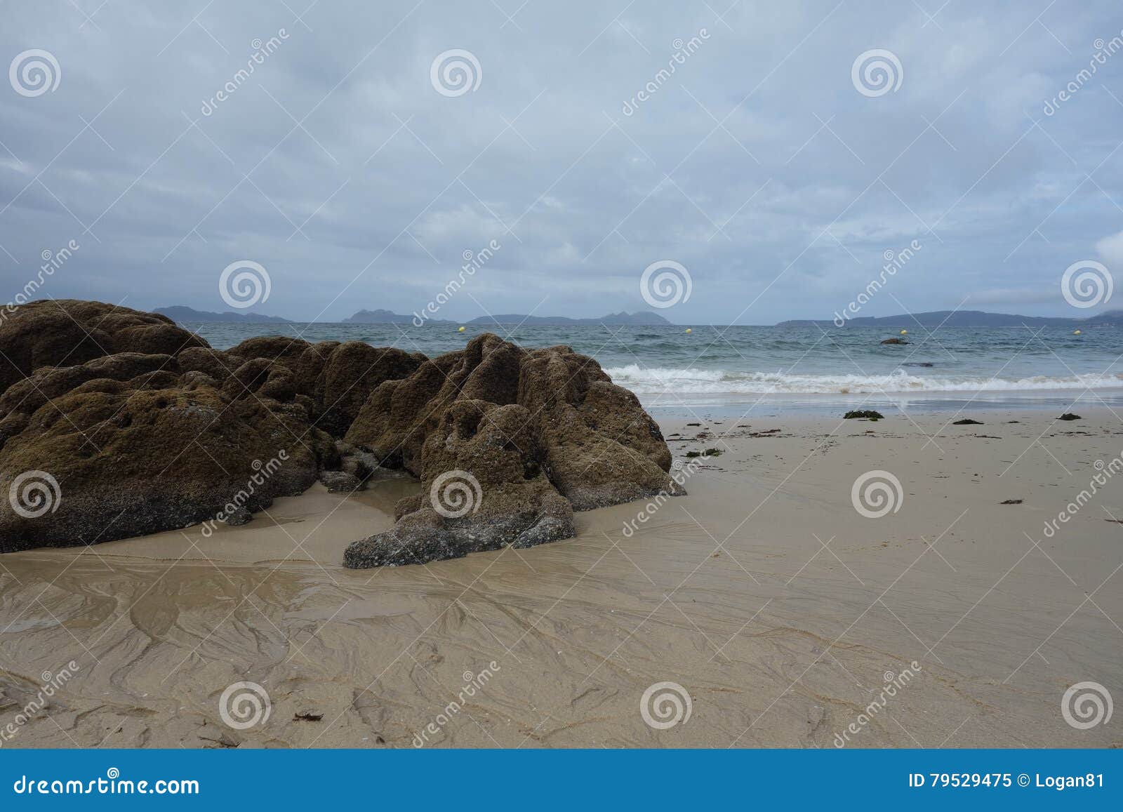 Samil beach, Vigo Spain stock image. Image of tour, water - 79529475