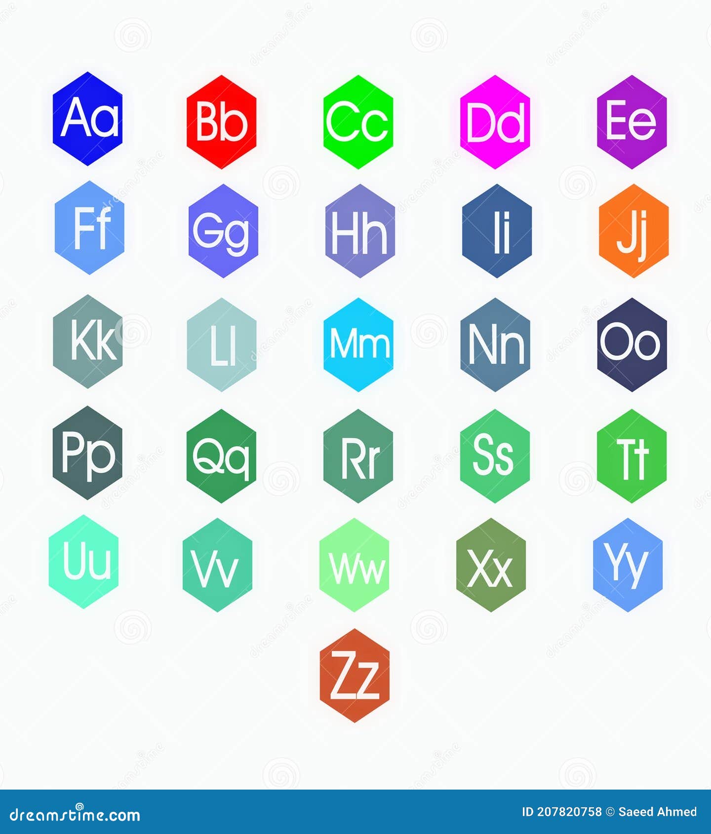 Samll and Long Abc Alphabets for Kids Study Stock Illustration ...