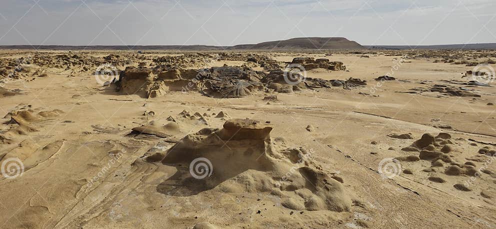 Sammar in Tunisia, Moon Surface Area, Desert Rocks Stock Photo - Image ...
