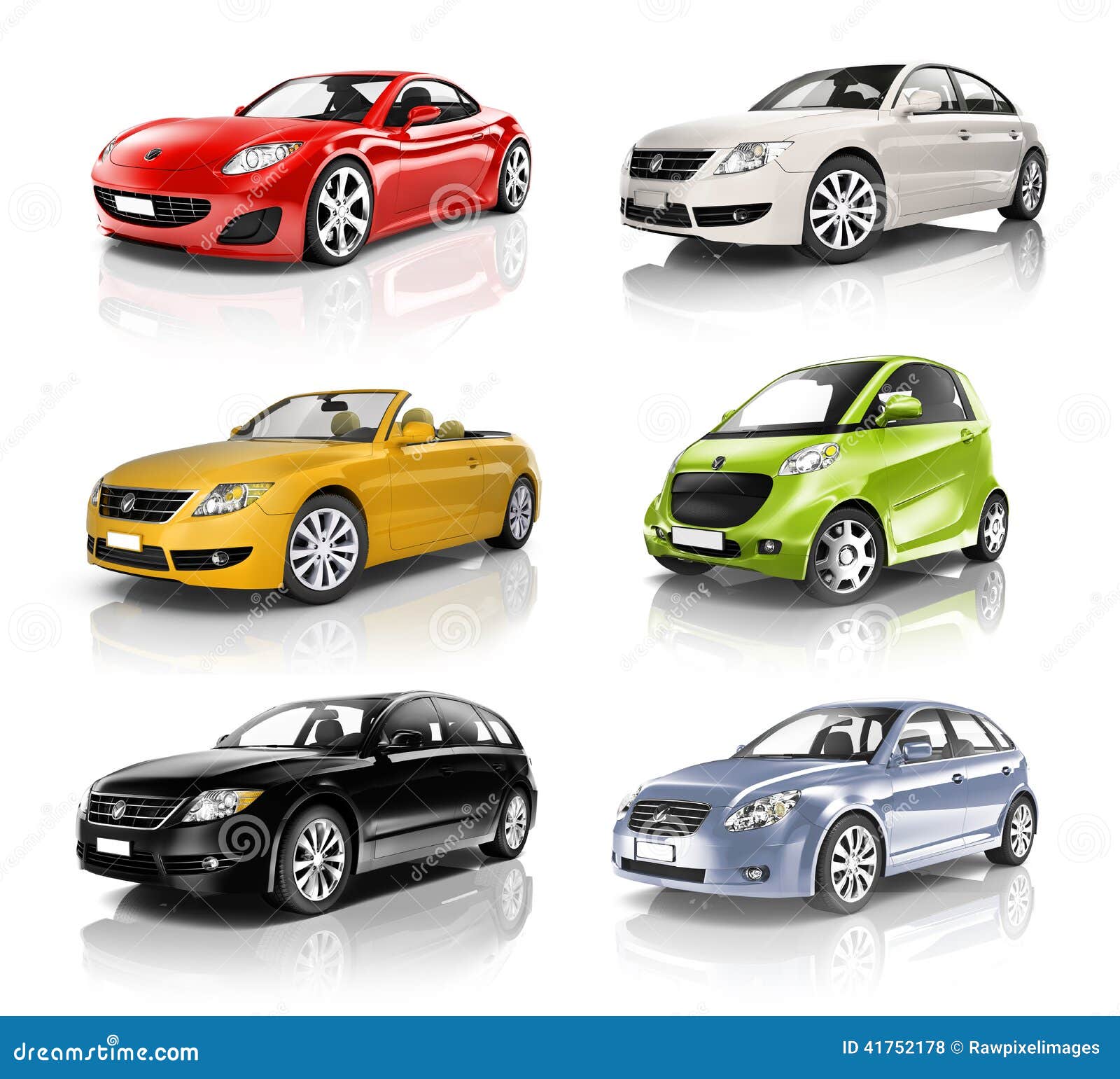 Sammlung Bunte Autos in Folge Stock Abbildung - Illustration von ...