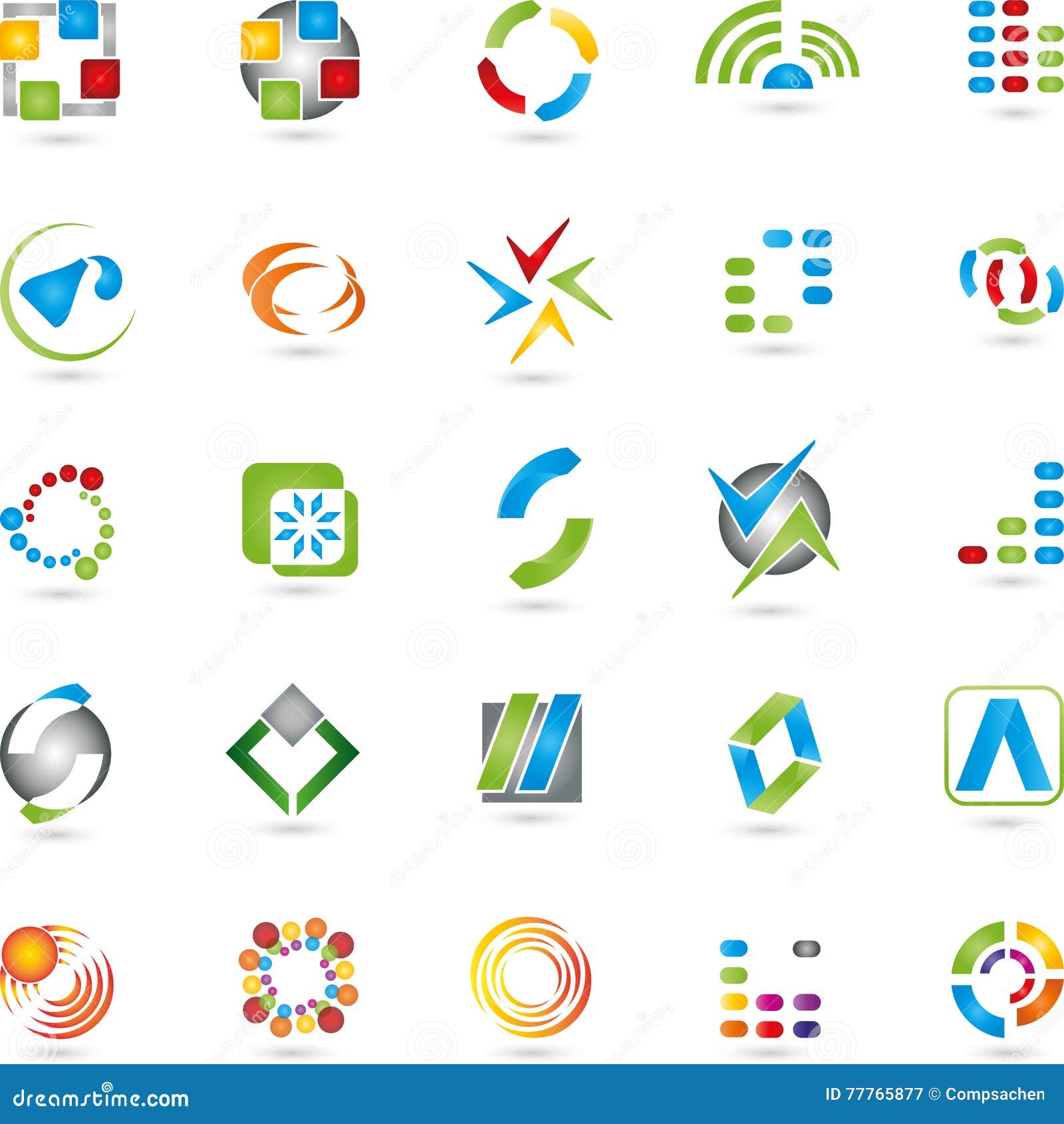 Sammlung Logos, Knopf, Dienstleistungen Vektor Abbildung - Illustration ...