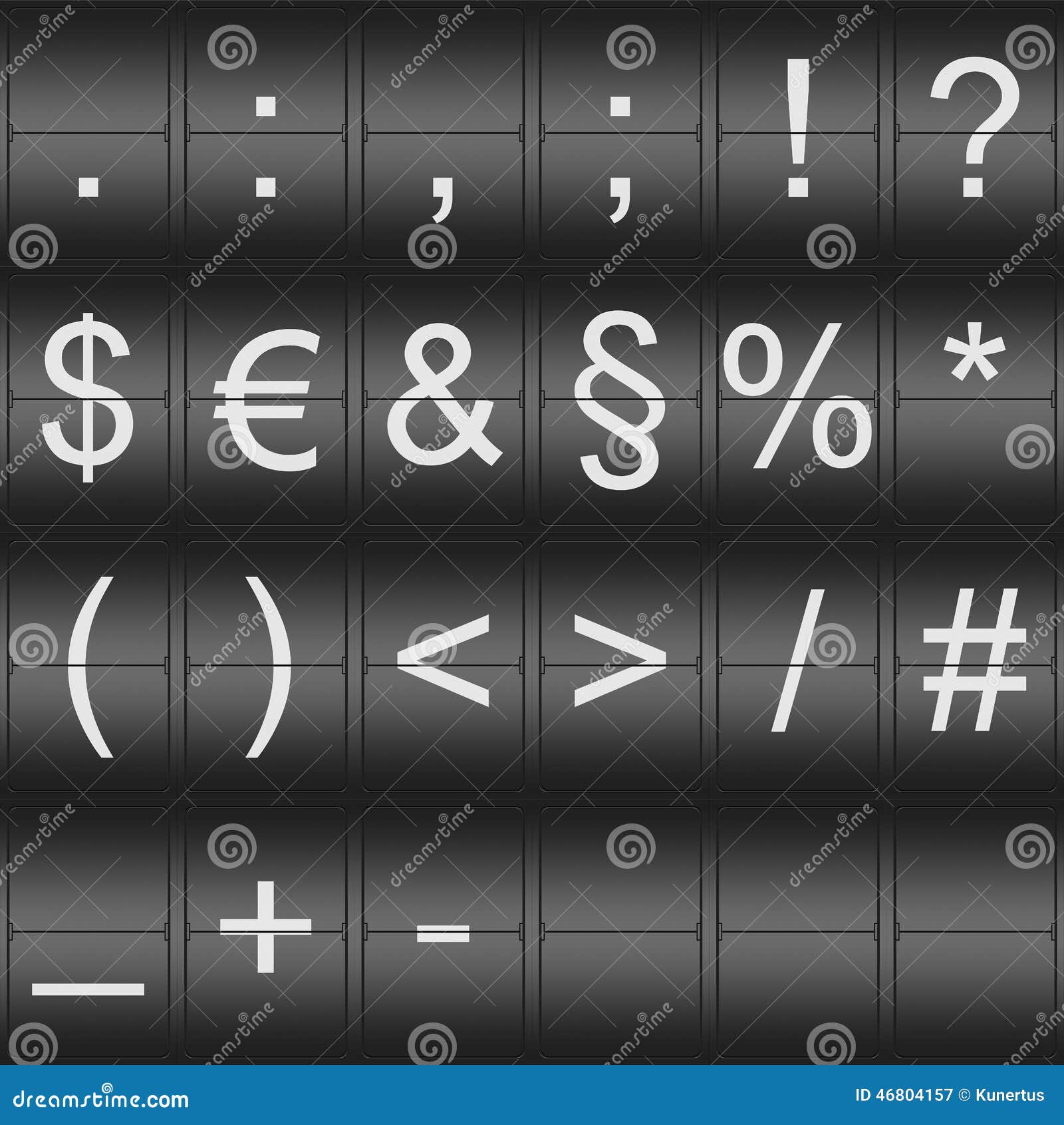 Sammlung Sonderzeichen stock abbildung. Illustration von symbol - 46804157
