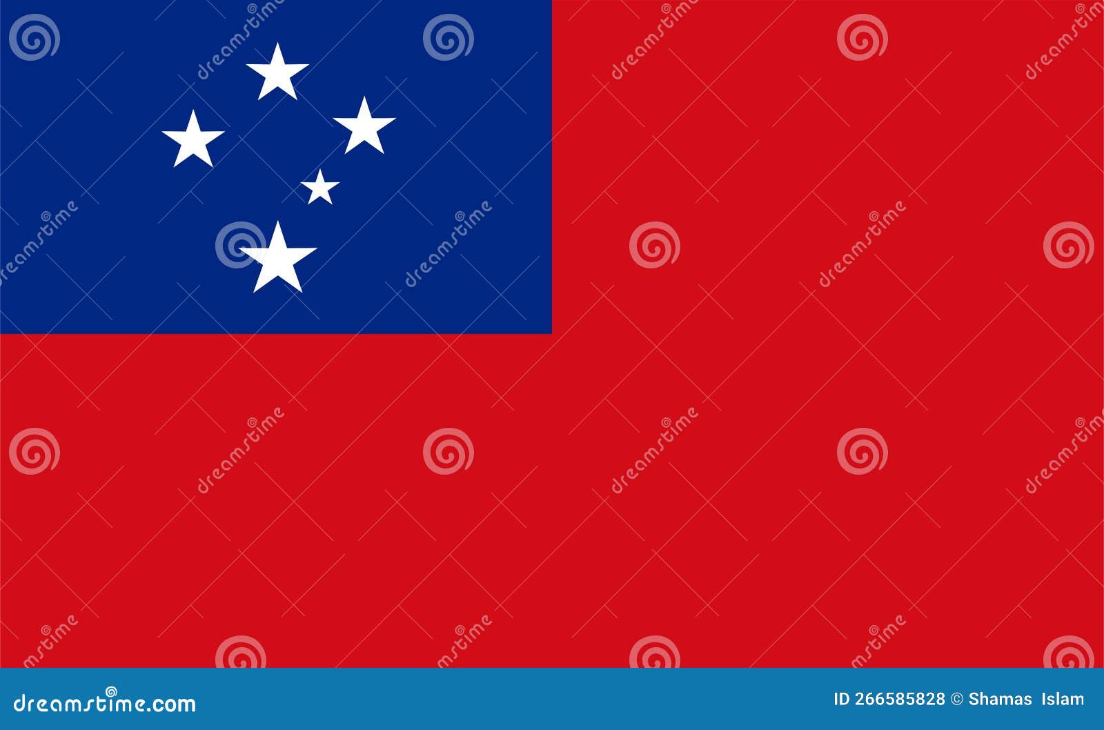 Samoa Flag Design Vector stock vector. Illustration of vector - 266585828