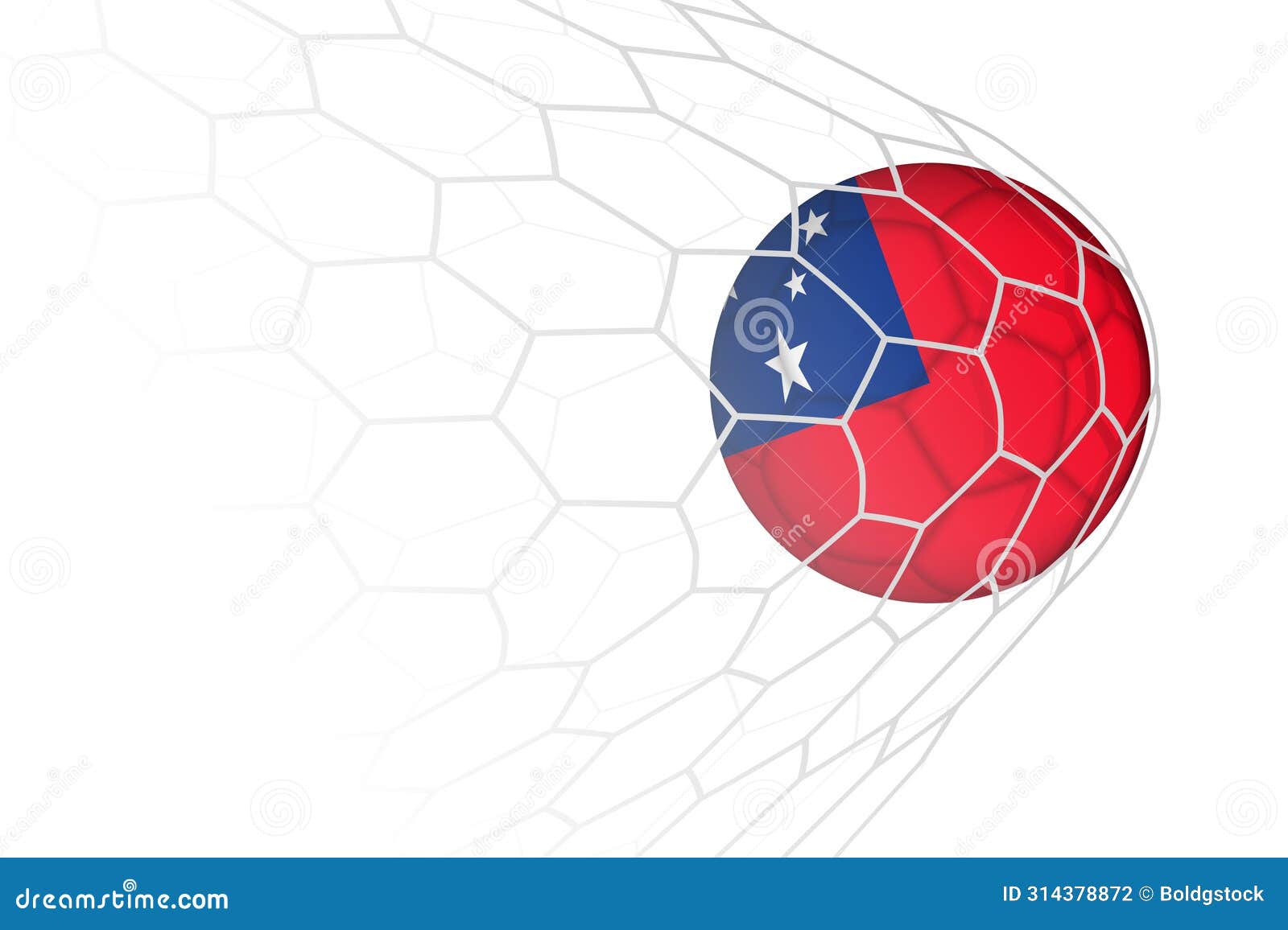 Samoa Flag Soccer Ball in Net Stock Vector - Illustration of oceanian ...