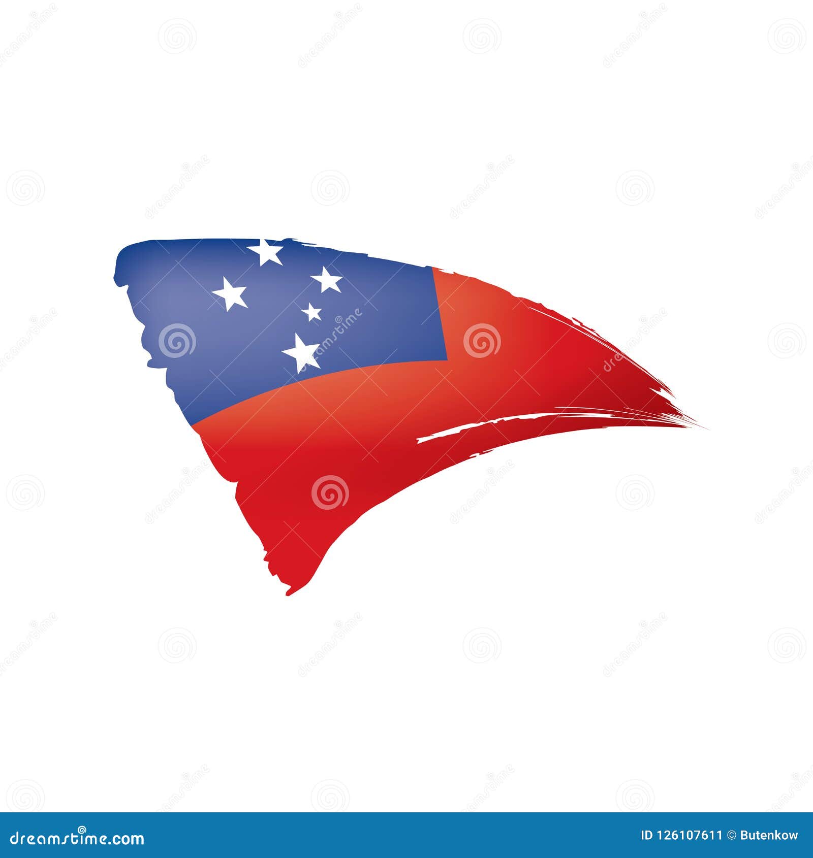 Samoa Flag, Vector Illustration on a White Background Stock Vector ...