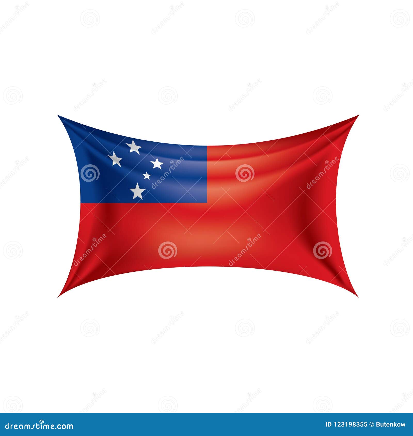 Samoa Flag, Vector Illustration Stock Vector - Illustration of color ...