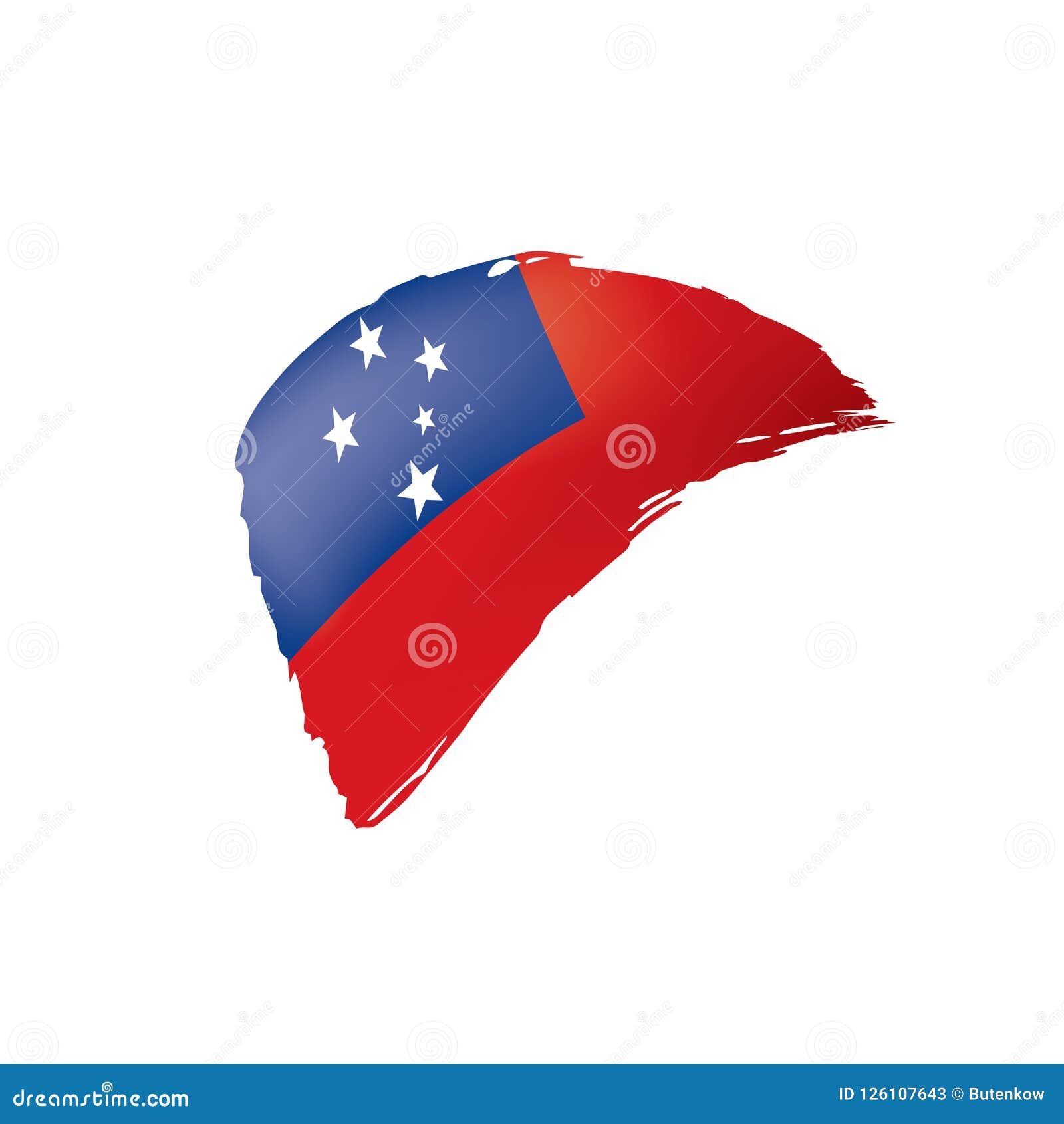 Samoa Flag, Vector Illustration On A White Background Stock Vector ...