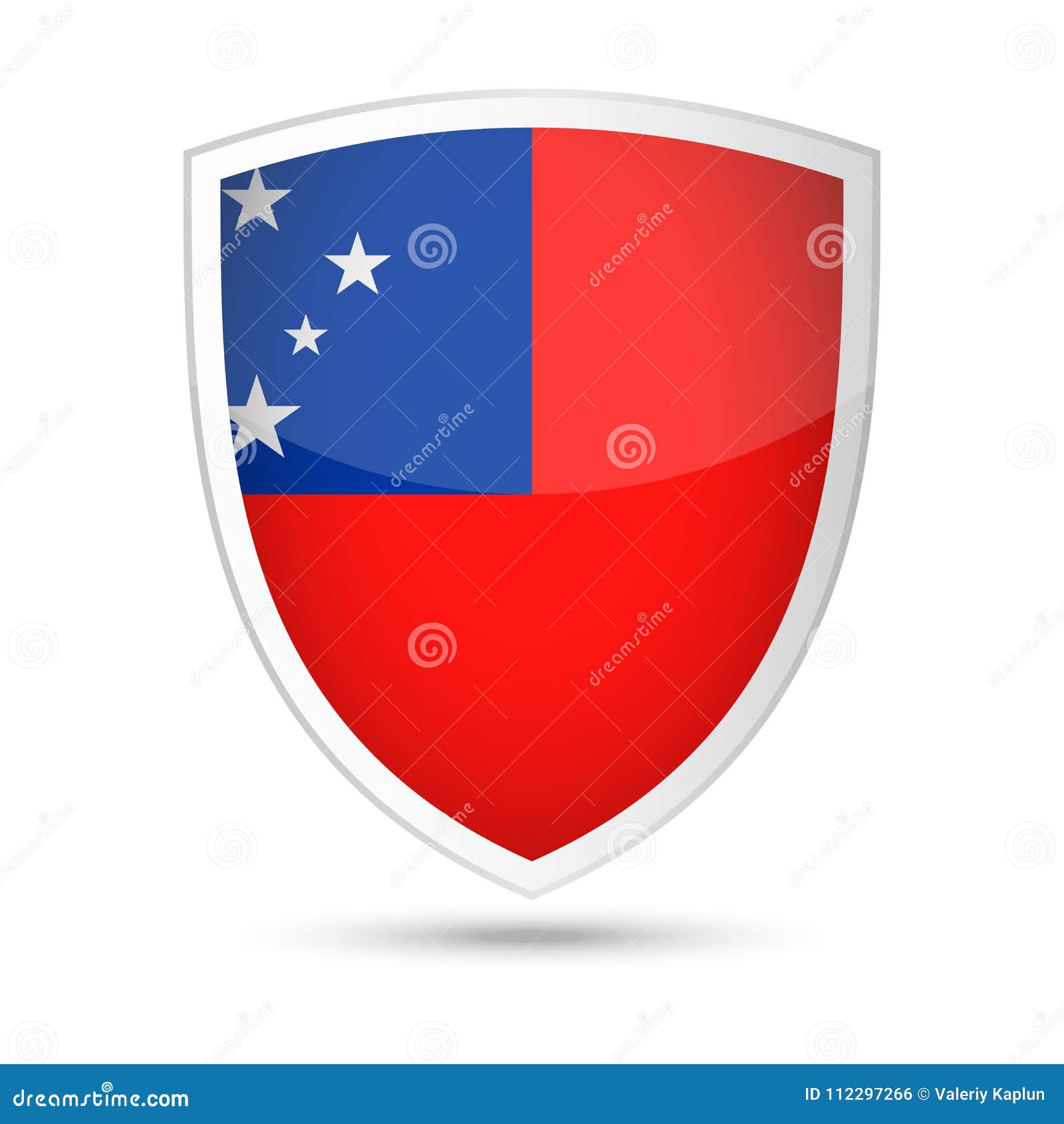 Samoa Flag Vector Shield Icon Stock Illustration - Illustration of ...