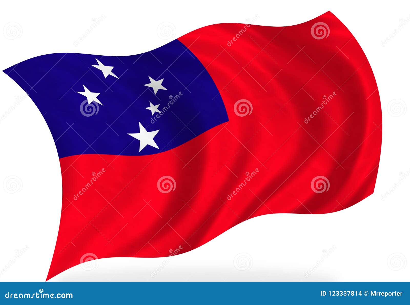 Samoa flag stock illustration. Illustration of cutout - 123337814