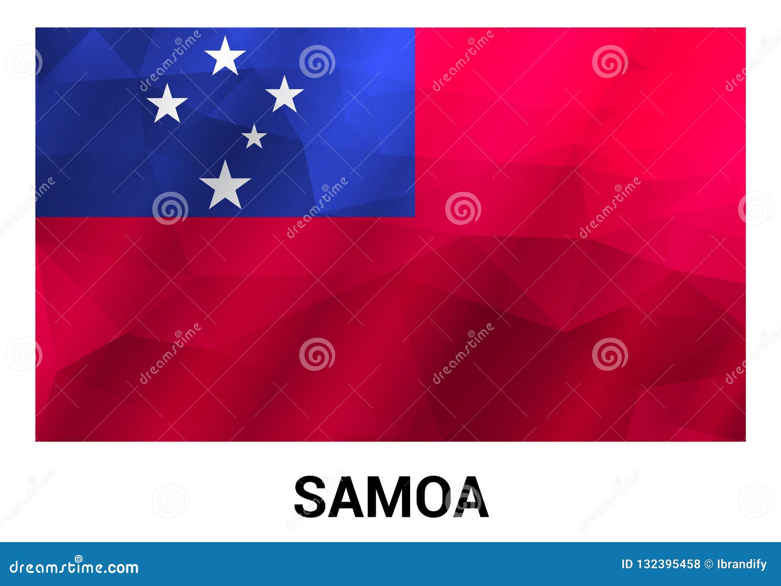 Samoa flags design vector stock vector. Illustration of flag - 132395458
