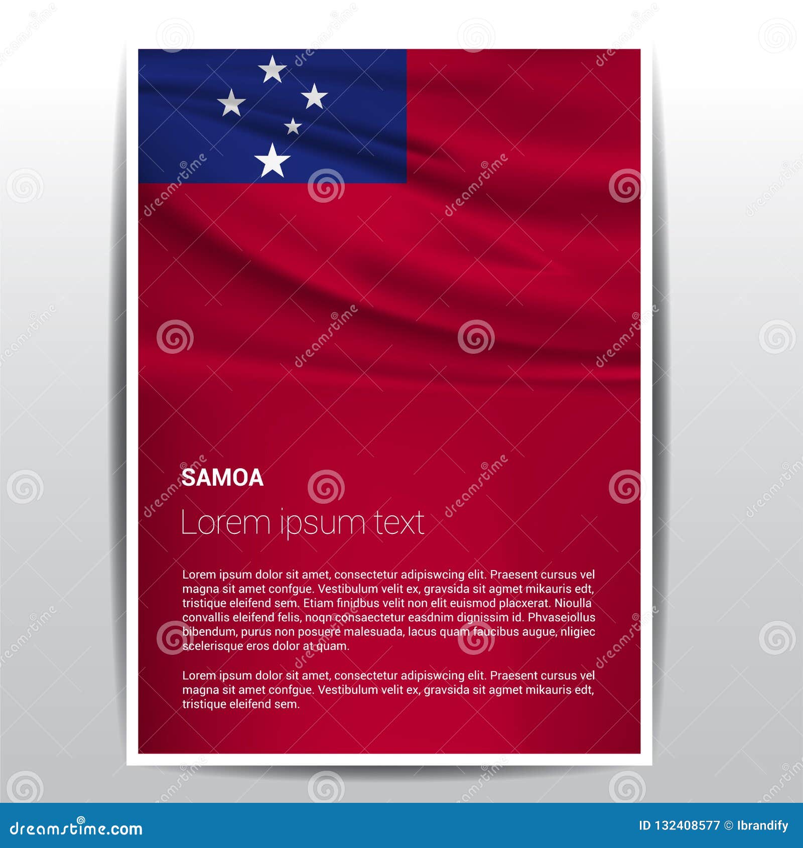 Samoa flags design vector stock vector. Illustration of concept - 132408577