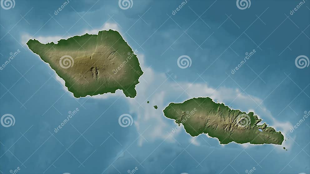 Samoa outlined. Pale stock illustration. Illustration of country ...