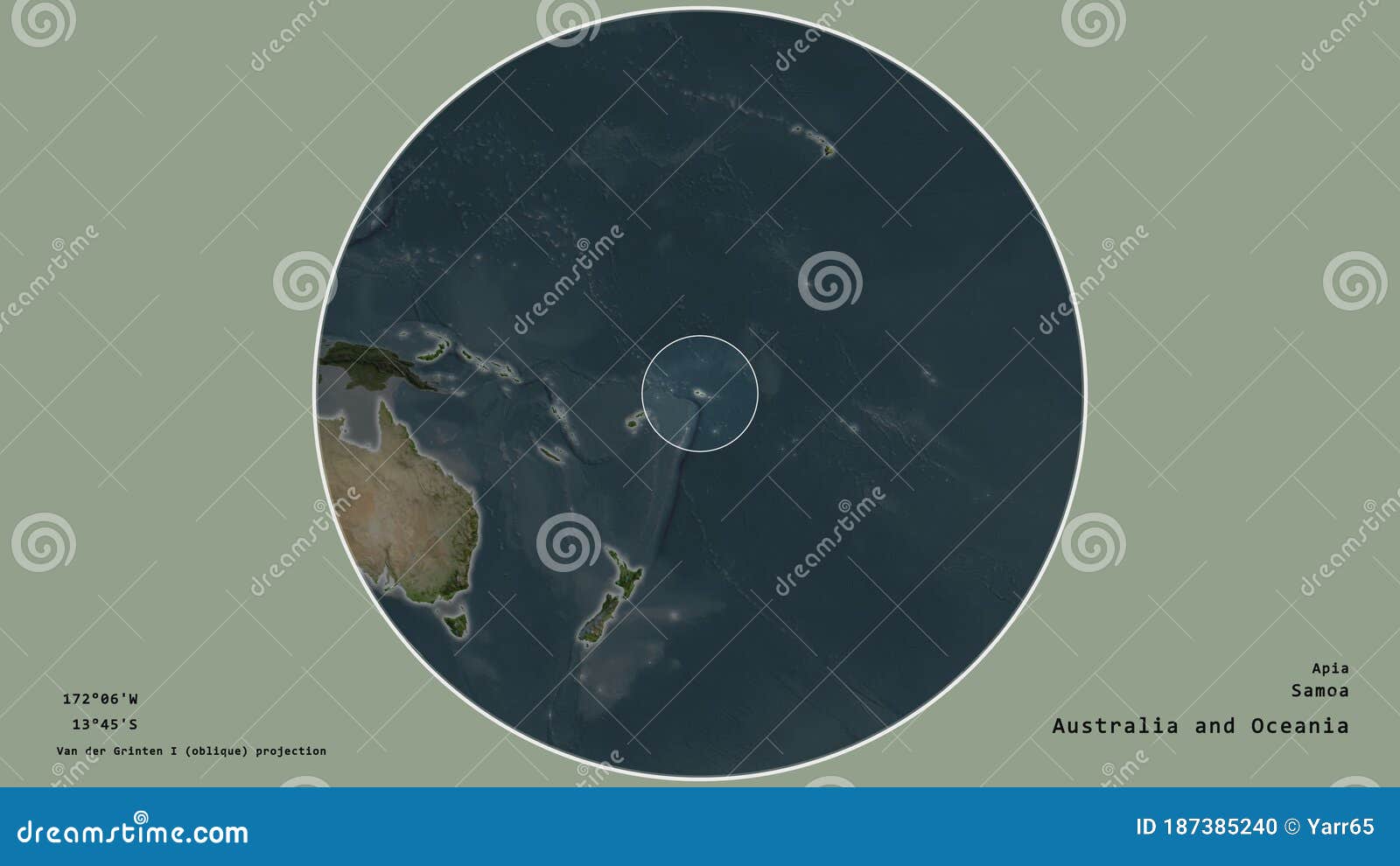 Samoa - Satellite. Localized Stock Illustration - Illustration of ...