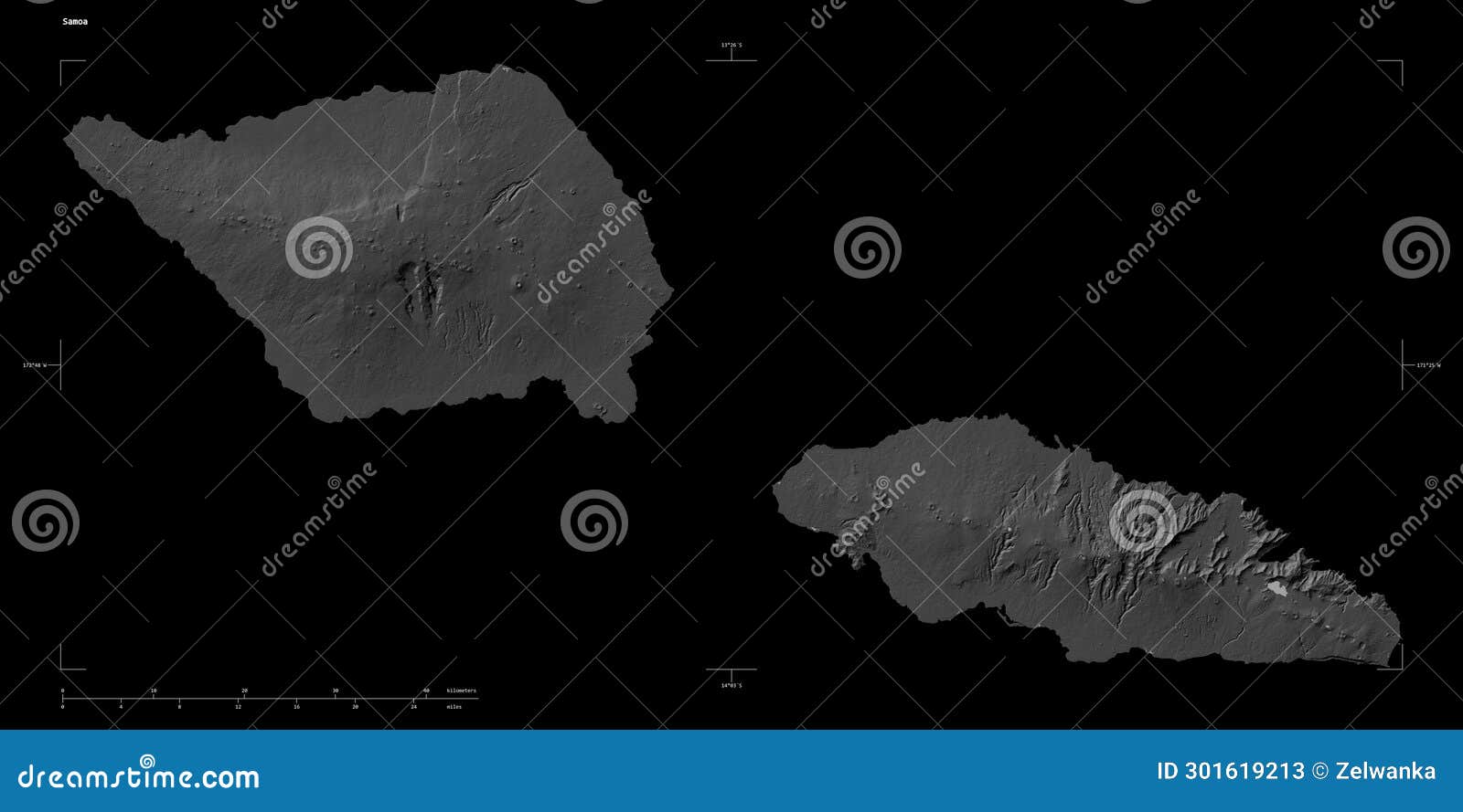 Samoa Shape on Black. Bilevel Stock Illustration - Illustration of ...