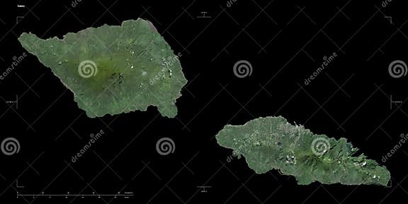 Samoa Shape on Black. Low-res Satellite Stock Illustration ...