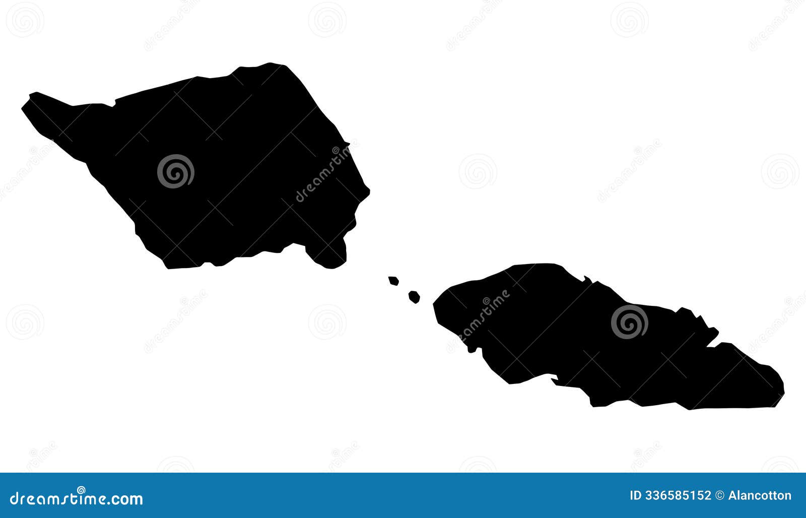 Samoa Silhouette Map With Transparent Background Cartoon Vector ...