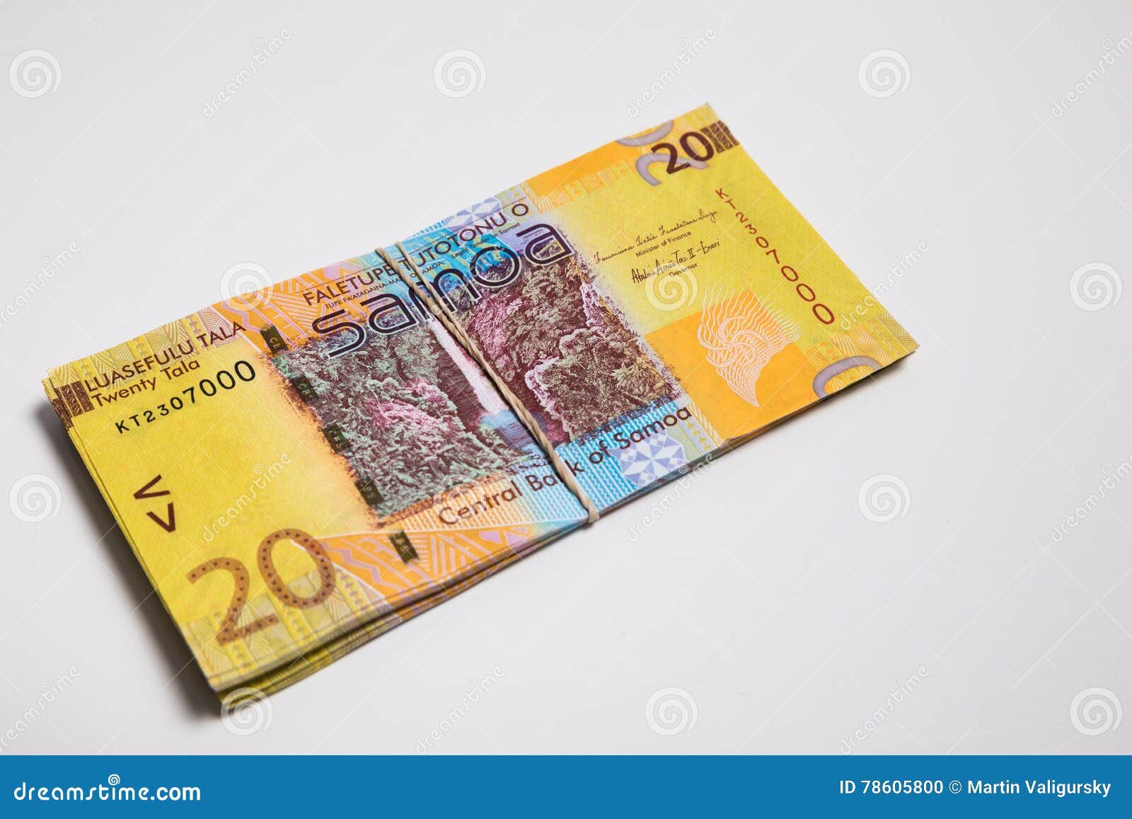 Samoa Tala Bank Notes Isolated Stock Photo - Image of note, bank: 78605800