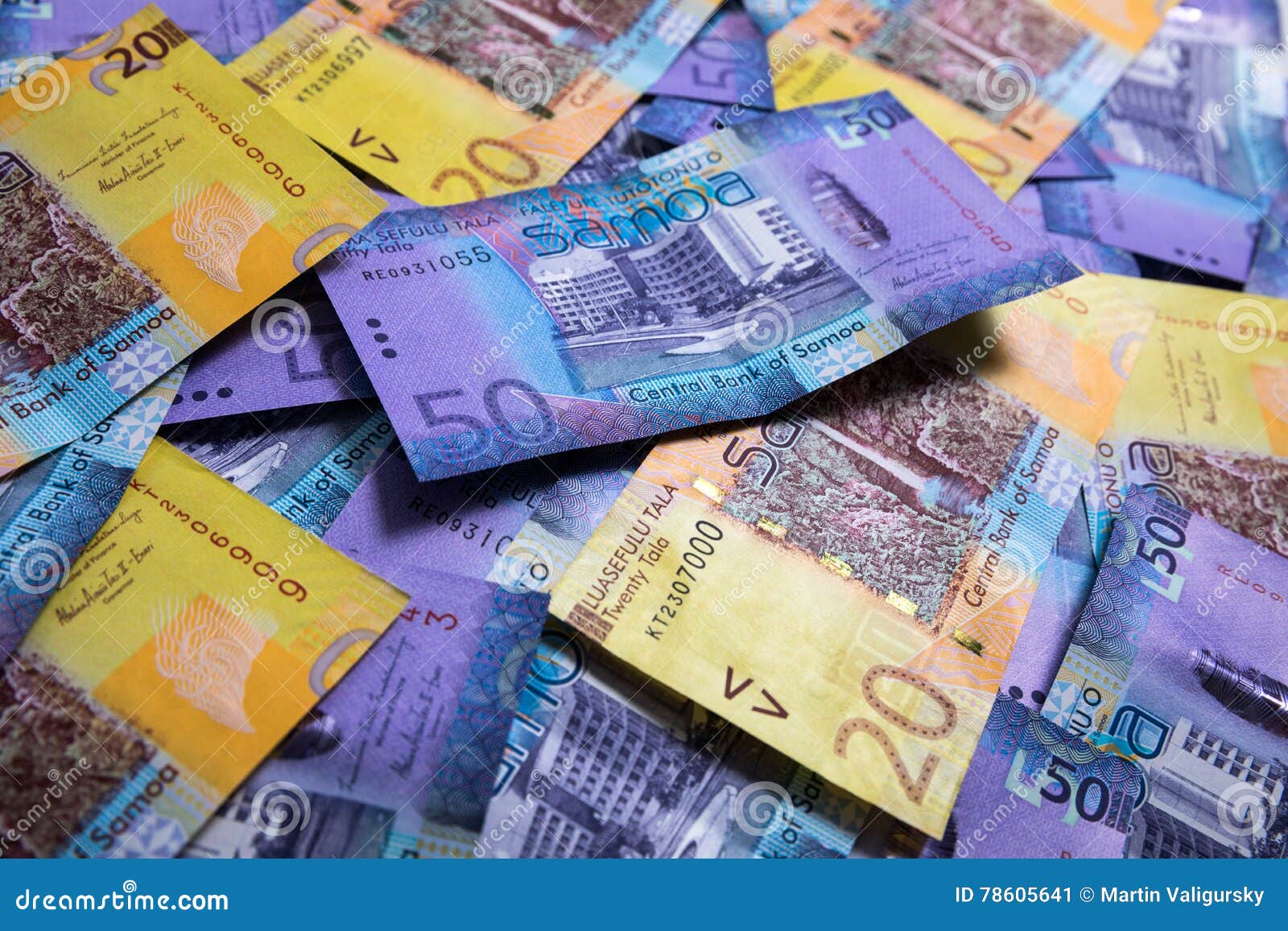 Samoa Tala bank notes stock image. Image of bundle, closeup - 78605641