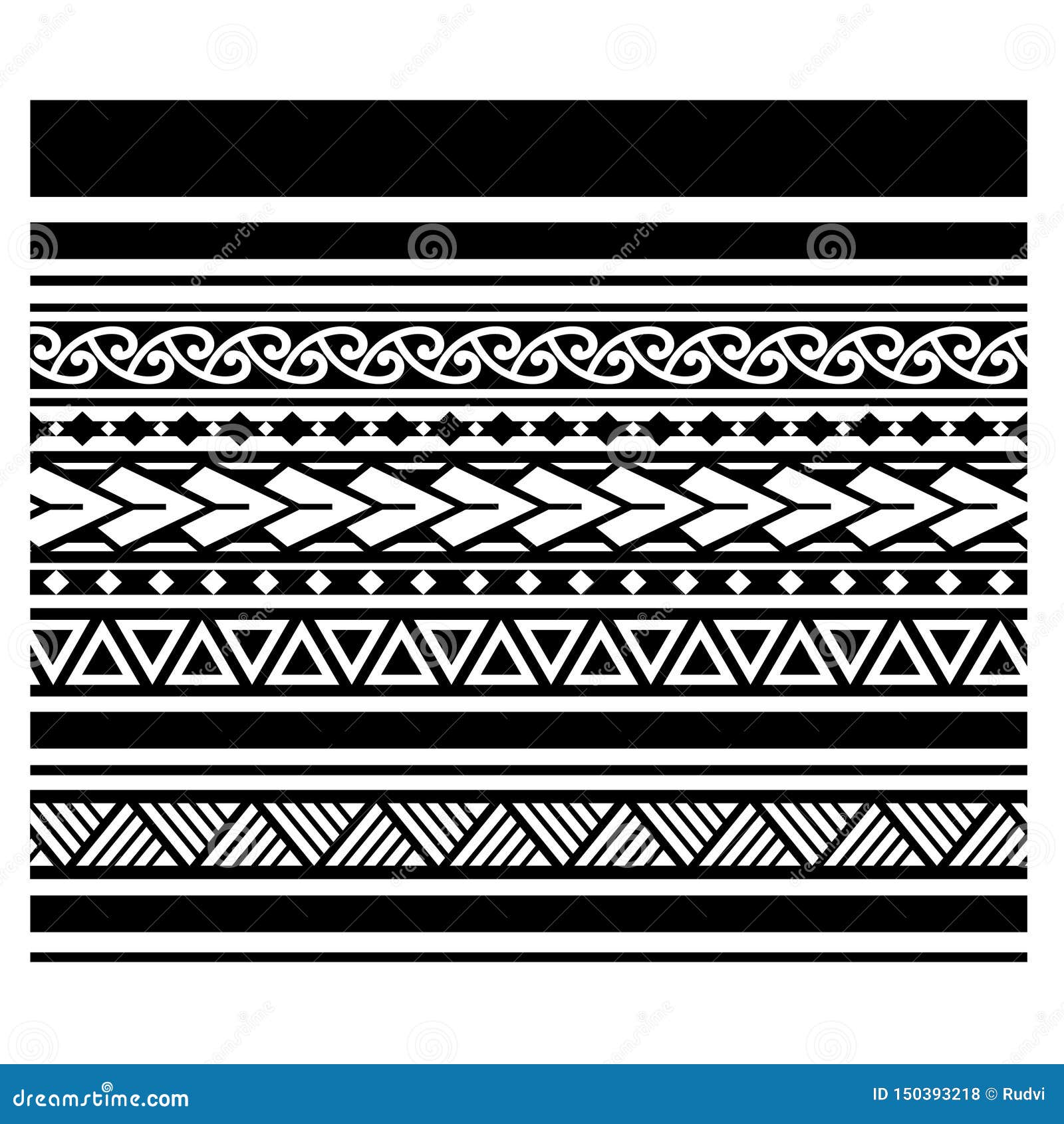 Polynesian Tribal Tattoo Designs, Polynesian Armband. Make a Stencil ...
