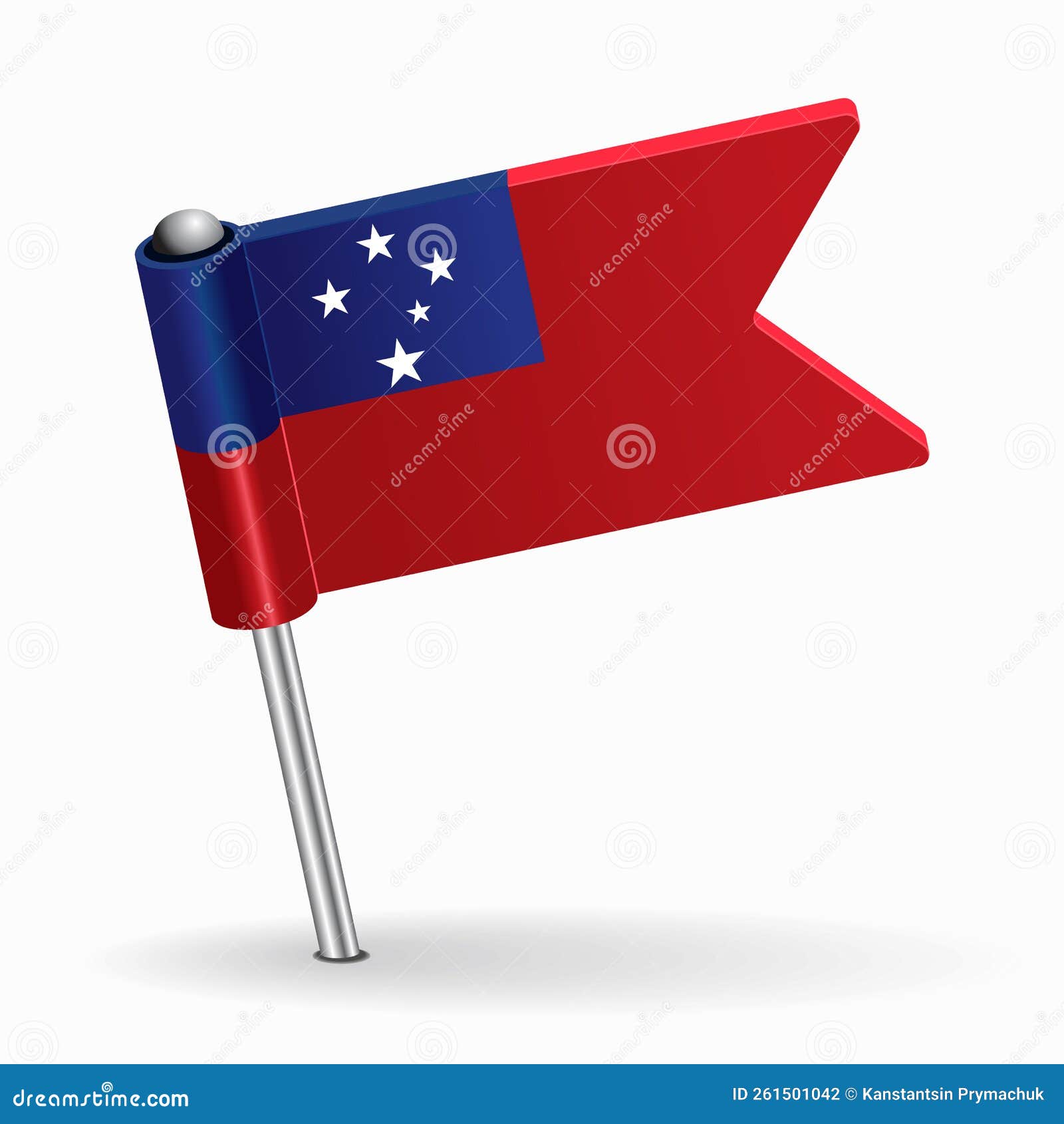 Samoan Flag Map Pointer Layout. Vector Illustration. Stock Vector ...