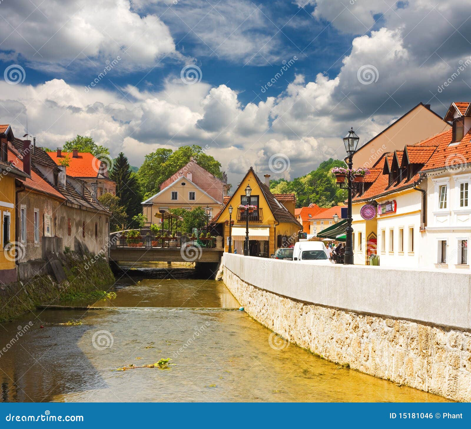Samobor, Croatia stock photo. Image of lantern, tile - 15181046