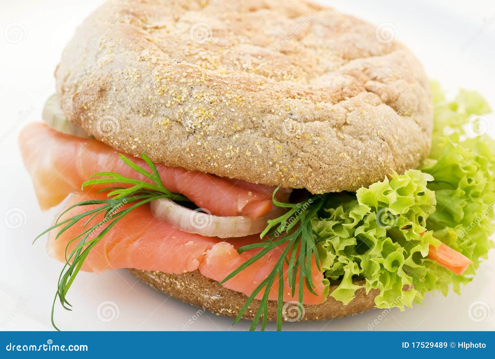 Samon Sandwich stock image. Image of fresh, dish, bread - 17529489