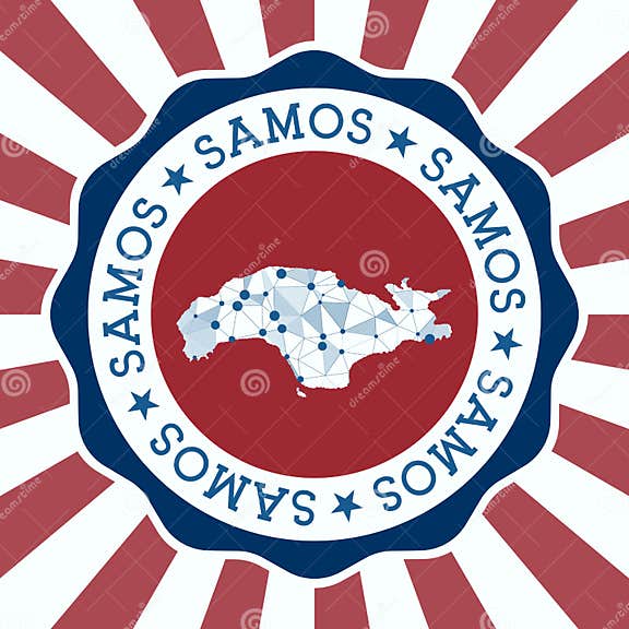 Samos Badge. stock vector. Illustration of interface - 218880499