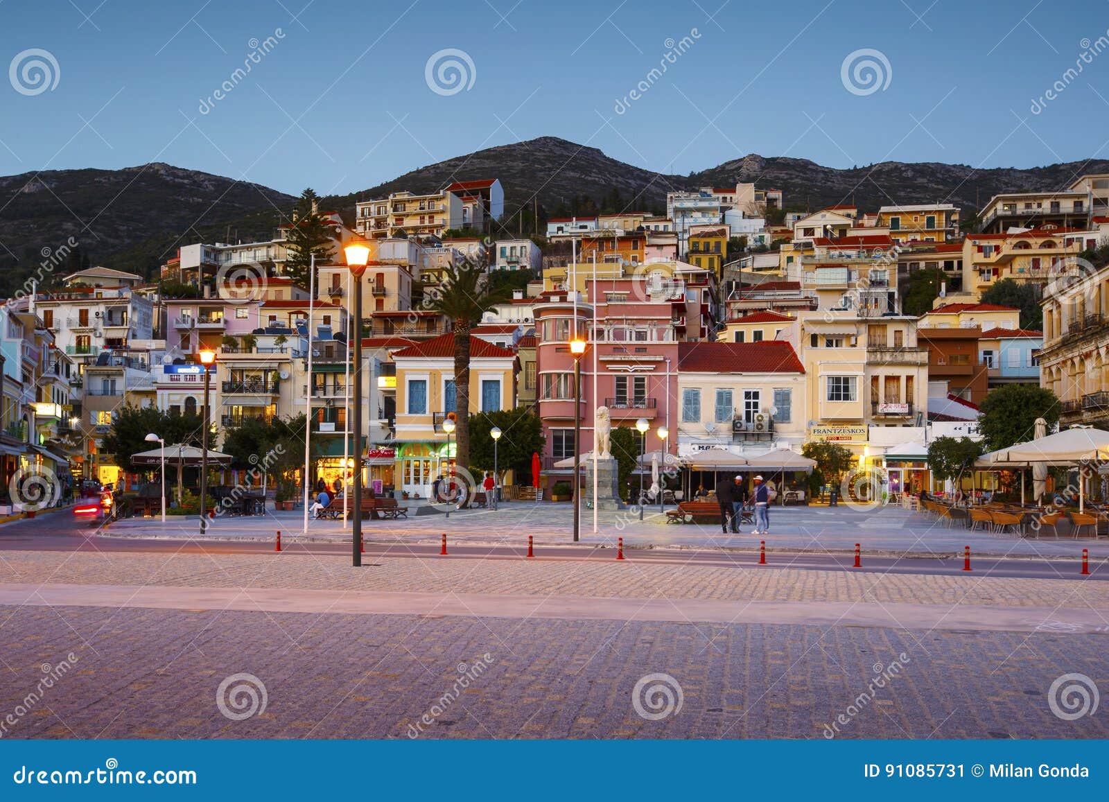 Samos island in Greece. editorial photo. Image of sunset - 91085731