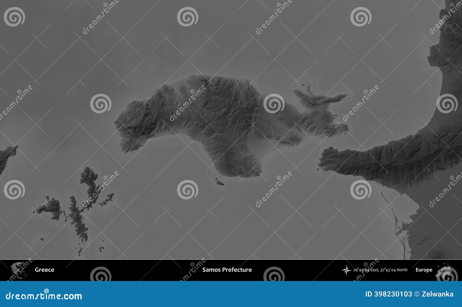 Samos Map. Stock Illustration | CartoonDealer.com #92730844