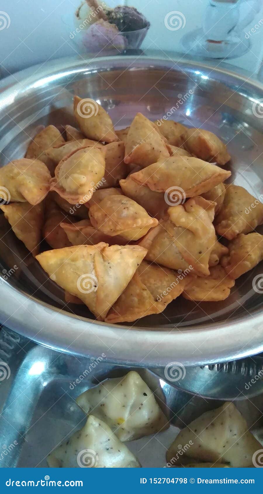 Samosa stock photo. Image of crunchi, allu, break, samosa - 152704798