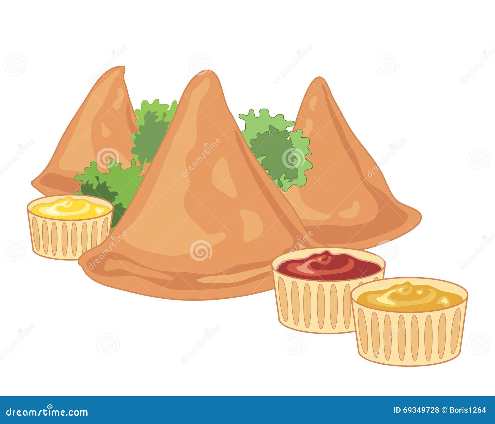 Samosa background stock vector. Illustration of background - 69349728