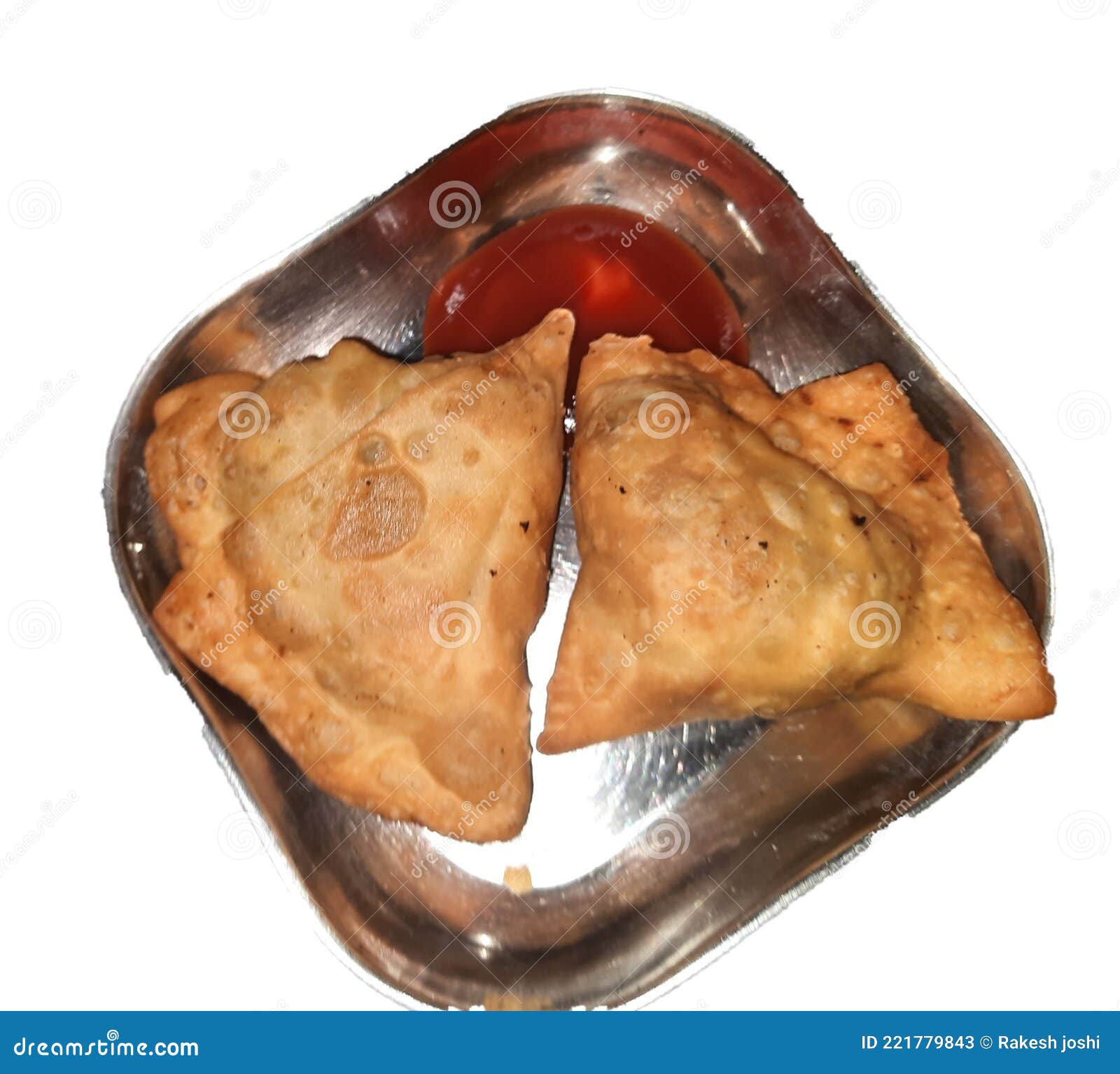 Samosa in breakfast, India stock image. Image of break - 221779843