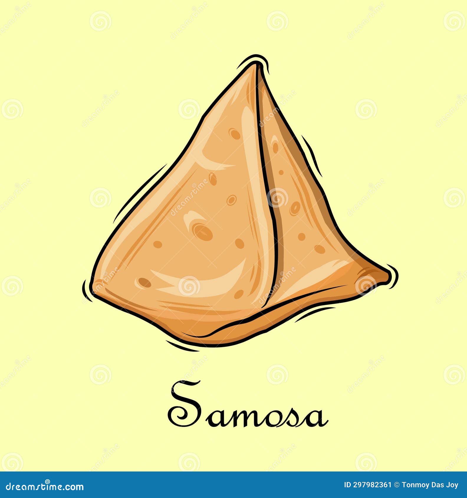 Samosa clipart with text stock illustration. Illustration of cuisine ...