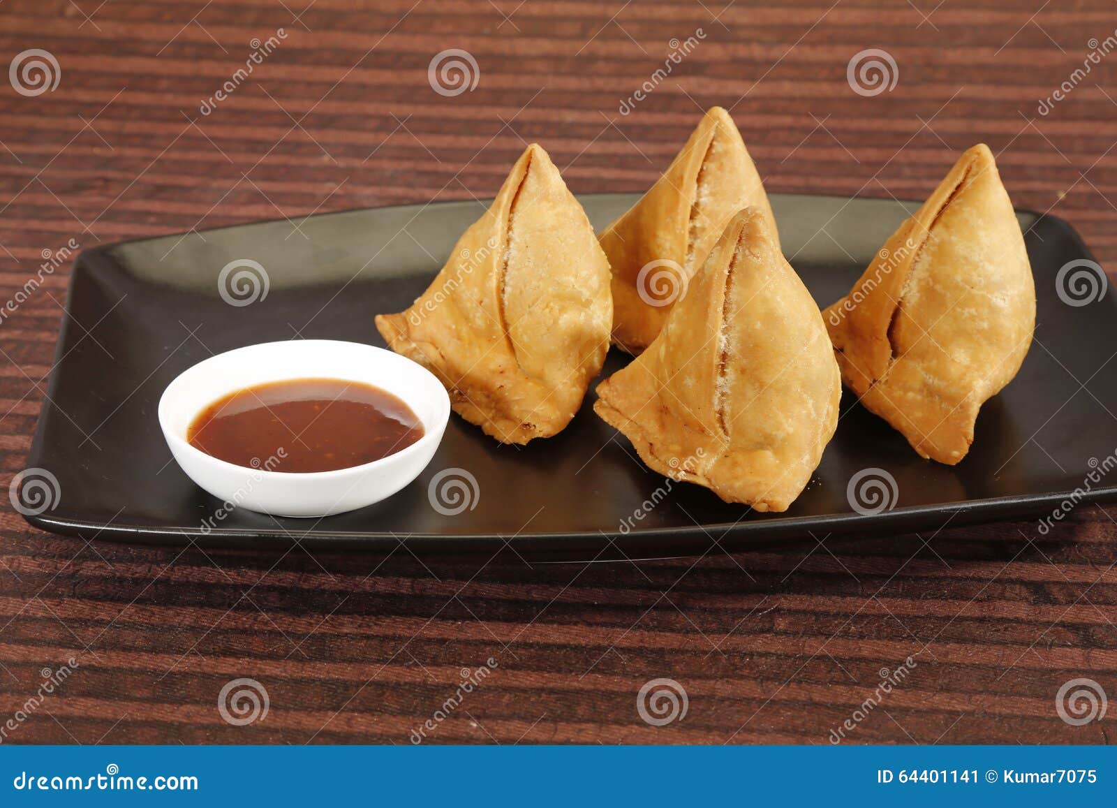 Samosa - Deep Fried Patty Filled with Potato & Vegetables Stock Image ...